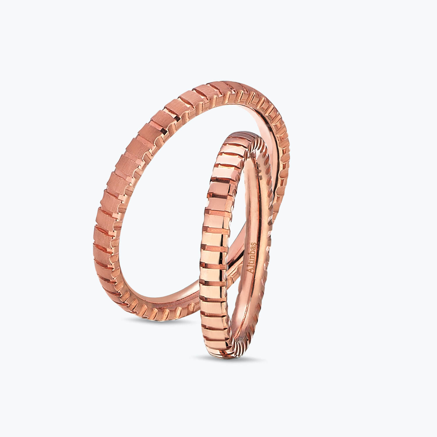 Pembe Altın İkili Alyans