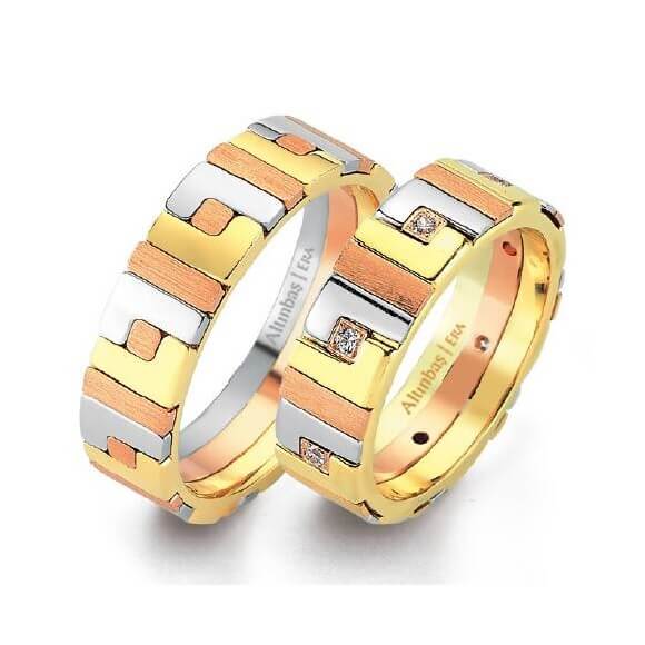 Altın Triamor İkili Alyans Altın Triamor İkili Alyans