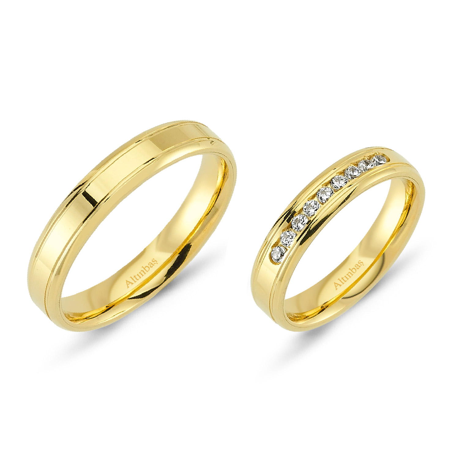 Altın İkili Alyans / E0411 - Altınbaş