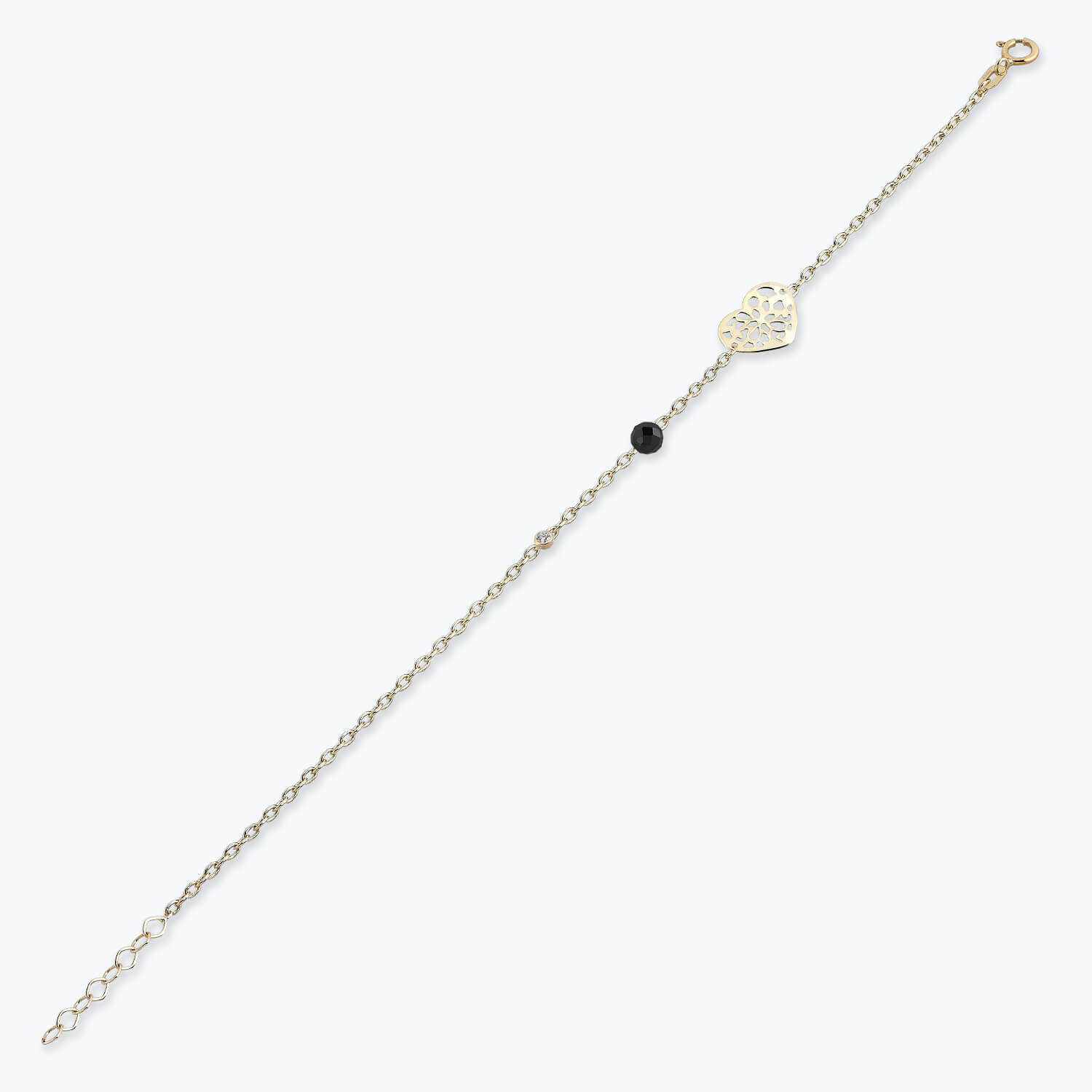 Pırlanta Kalp Bileklik