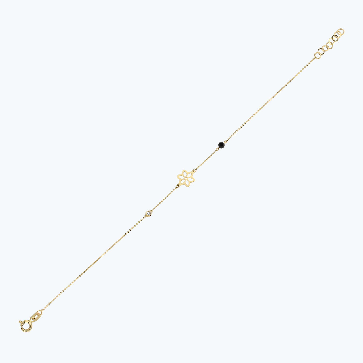 Pırlanta Spinel Taşlı Çiçek Bileklik Pırlanta Spinel Taşlı Çiçek Bileklik