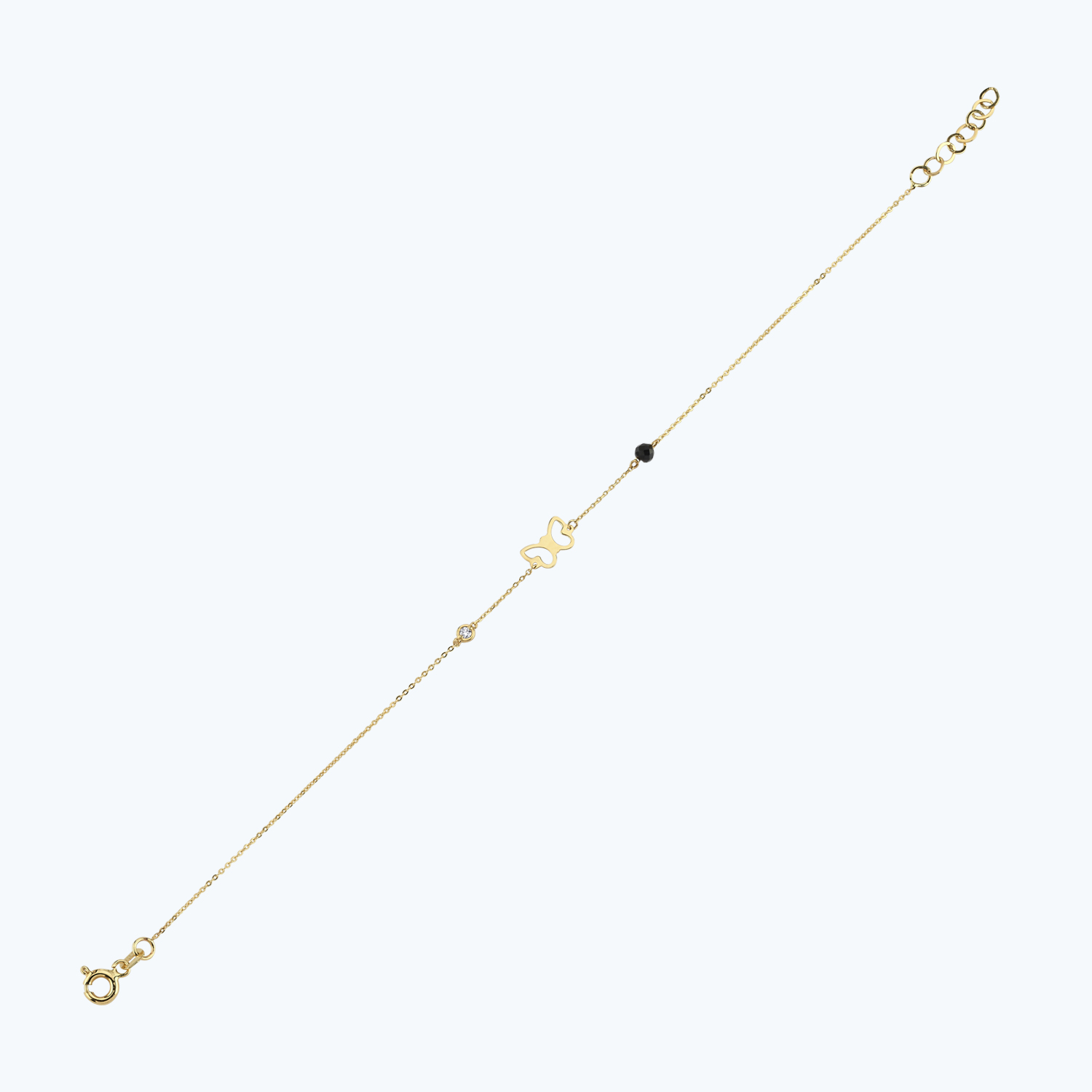 Pırlanta Spinel Taşlı Kelebek Bileklik Pırlanta Spinel Taşlı Kelebek Bileklik