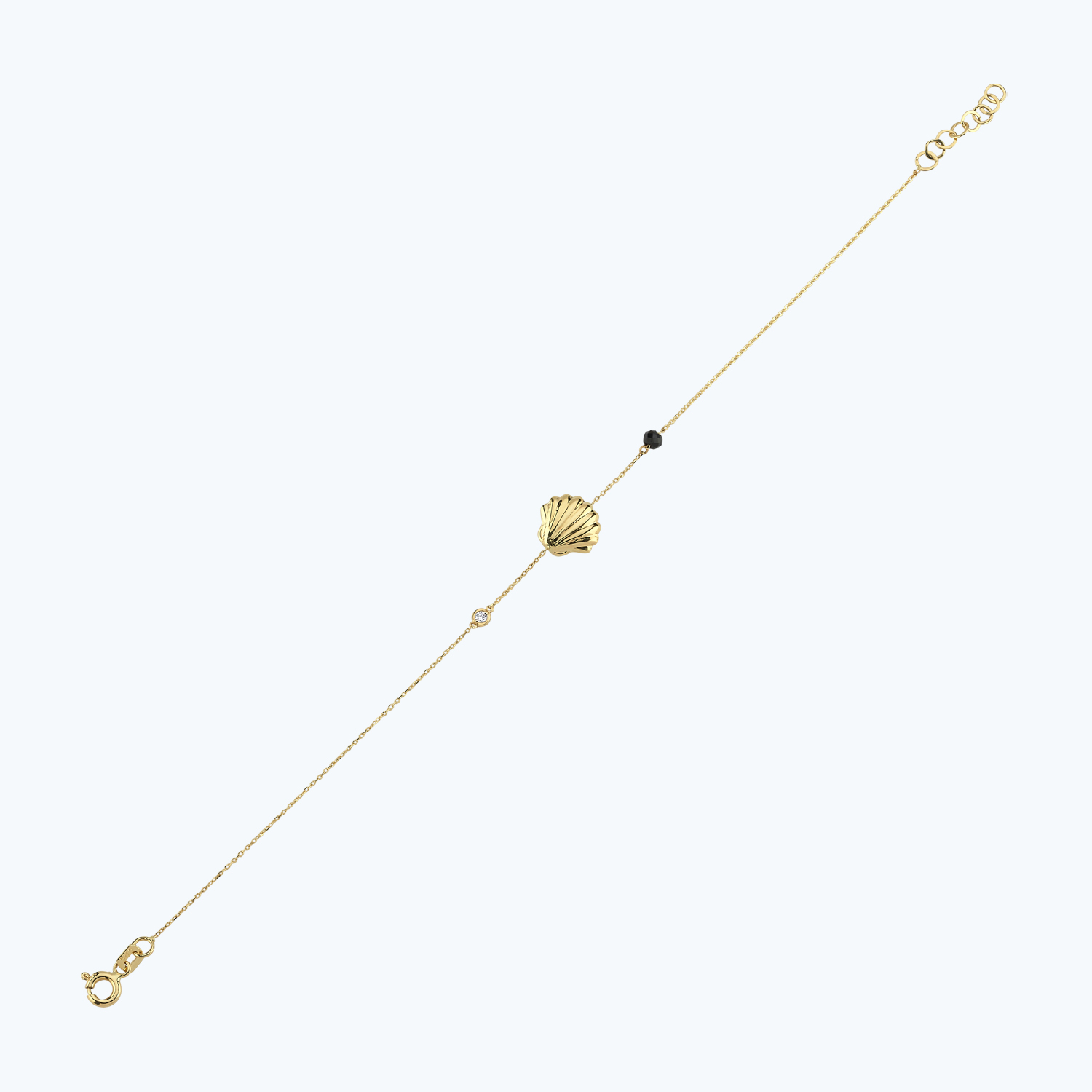 Pırlanta Spinel Taşlı İstiridye Bileklik Pırlanta Spinel Taşlı İstiridye Bileklik