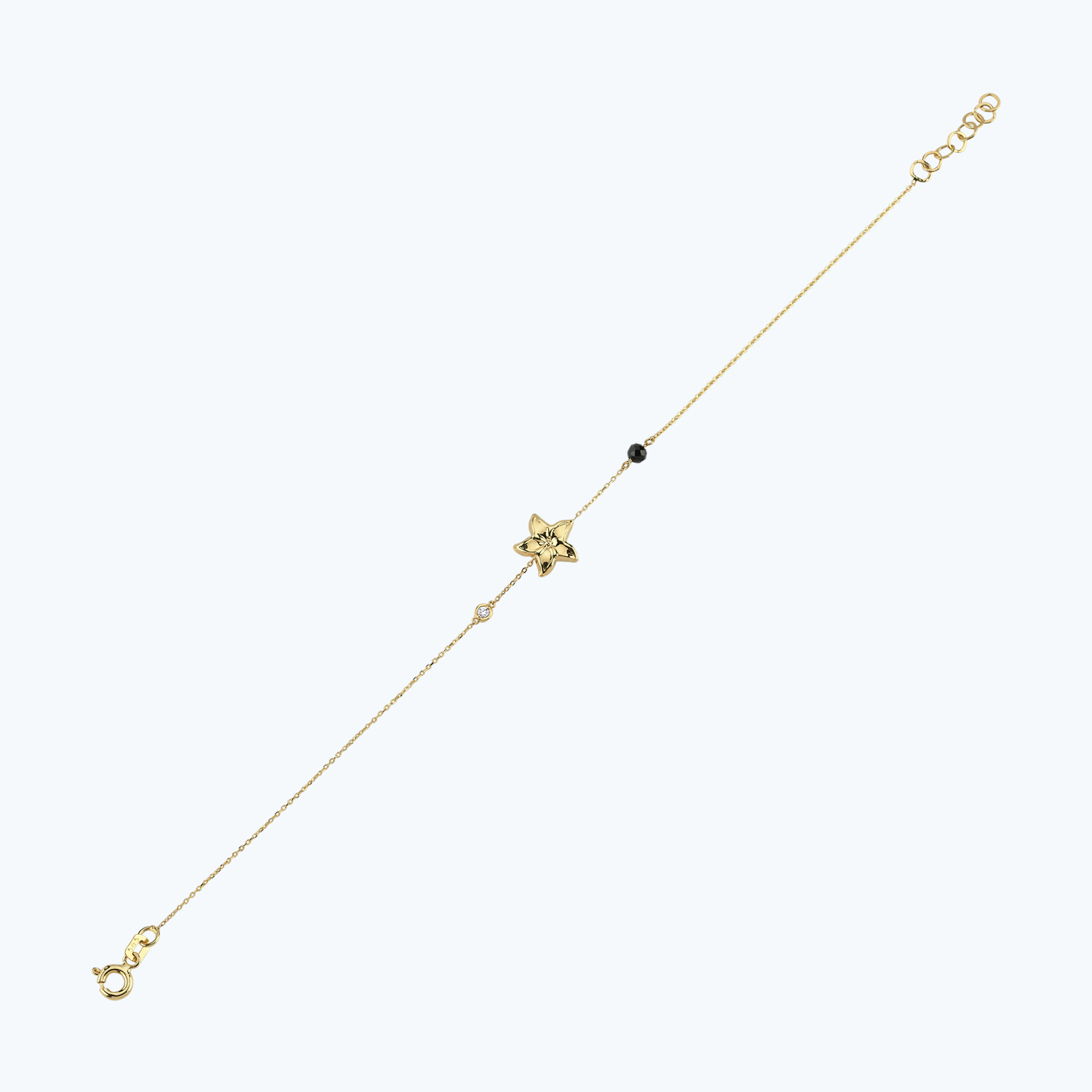 Pırlanta Spinel Taşlı Çiçek Bileklik Pırlanta Spinel Taşlı Çiçek Bileklik