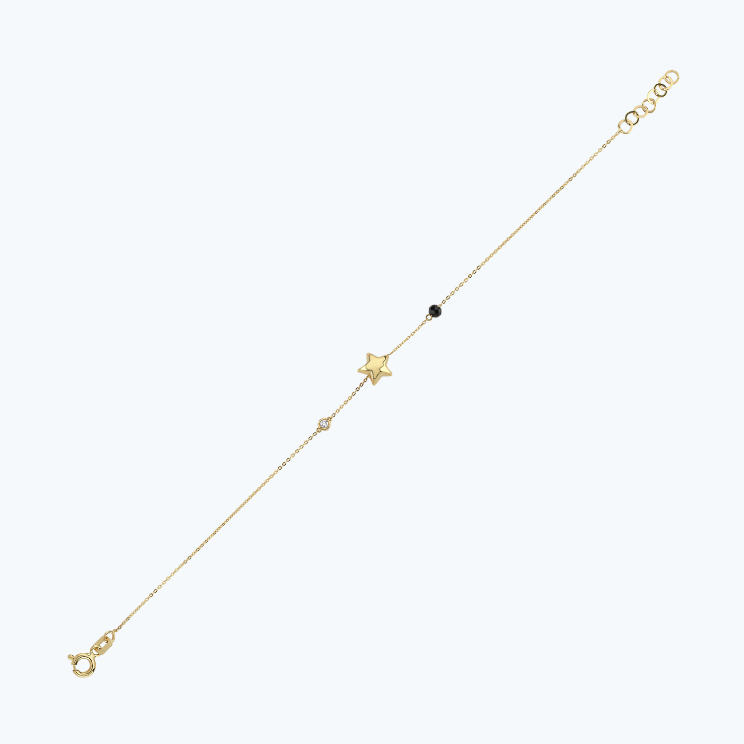 Pırlanta Spinel Taşlı Yıldız Bileklik Pırlanta Spinel Taşlı Yıldız Bileklik