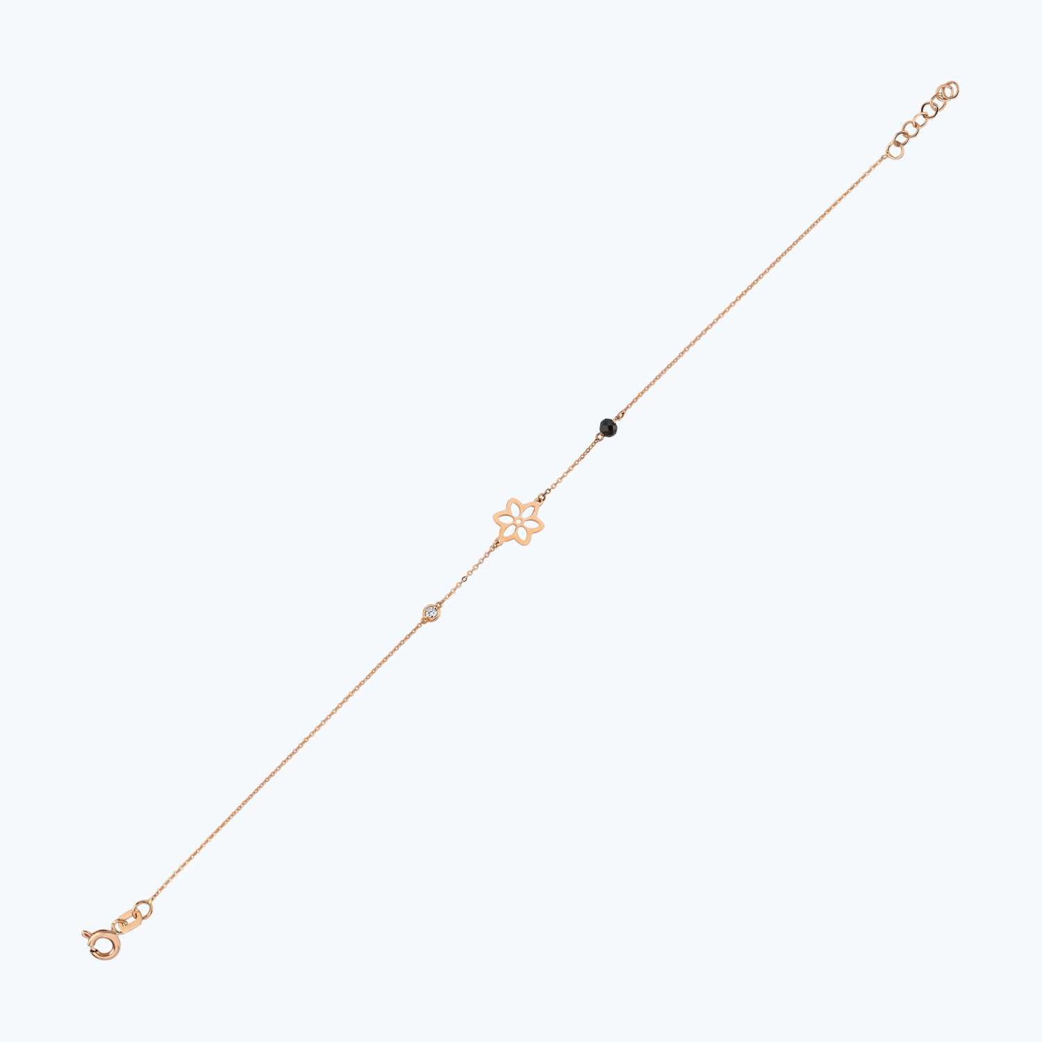 Pırlanta Spinel Taşlı Çiçek Bileklik Pırlanta Spinel Taşlı Çiçek Bileklik