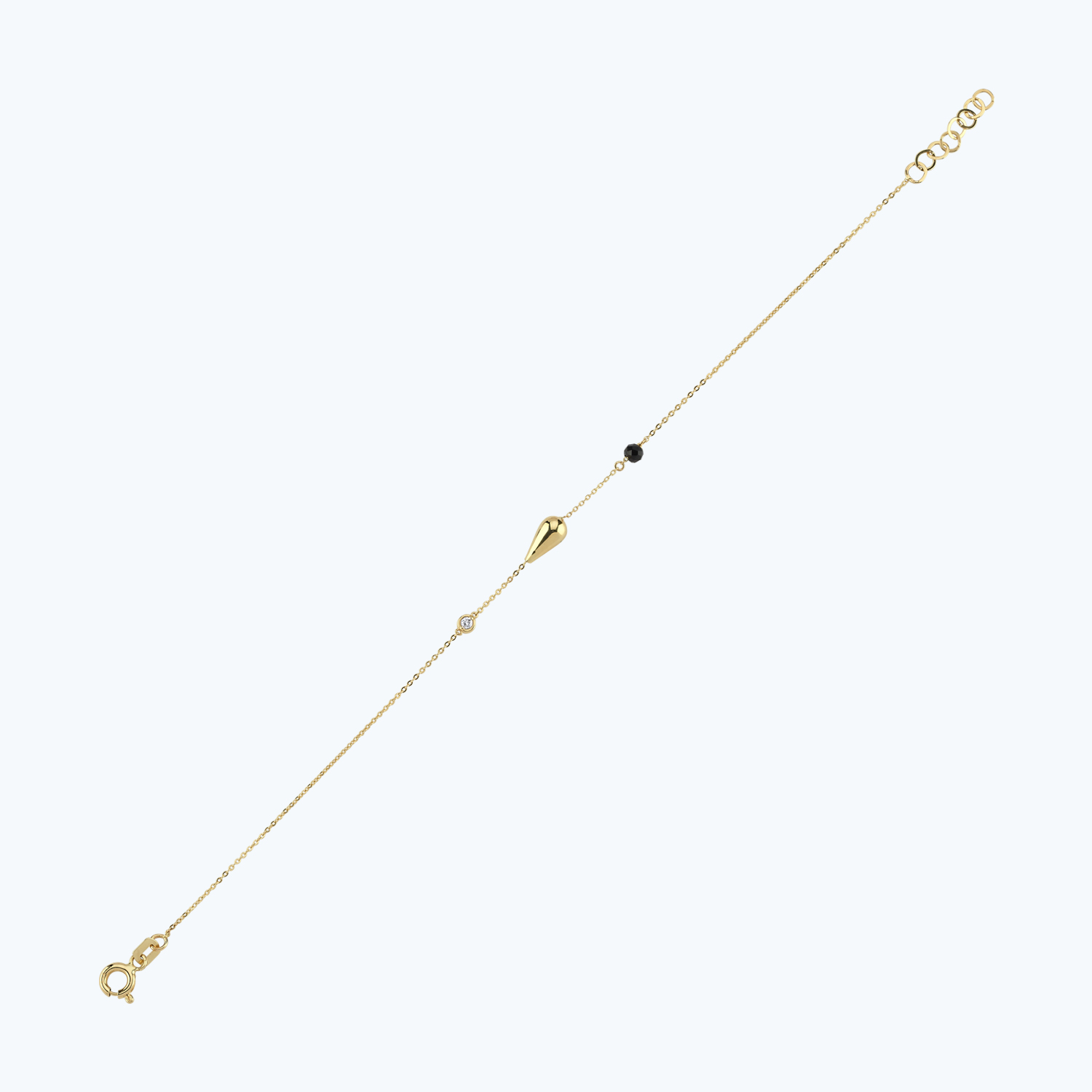 Pırlanta Spinel Taşlı Damla Bileklik Pırlanta Spinel Taşlı Damla Bileklik