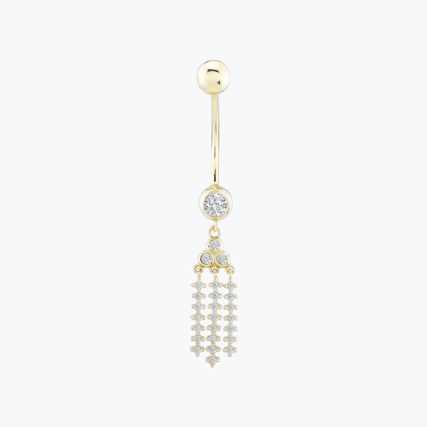 Altın Sallantılı Göbek Piercing Altın Sallantılı Göbek Piercing