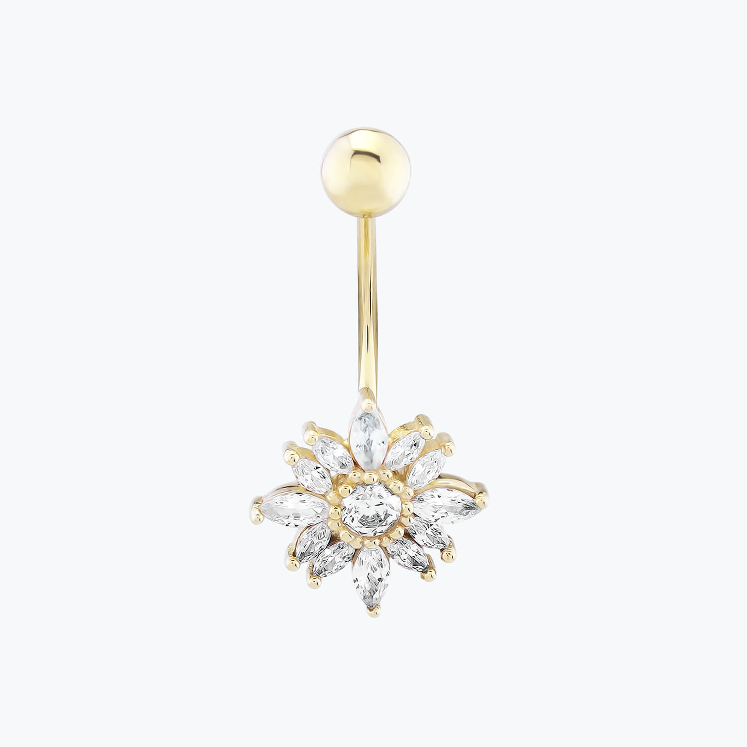 Altın Çiçek Göbek Piercing Altın Çiçek Göbek Piercing