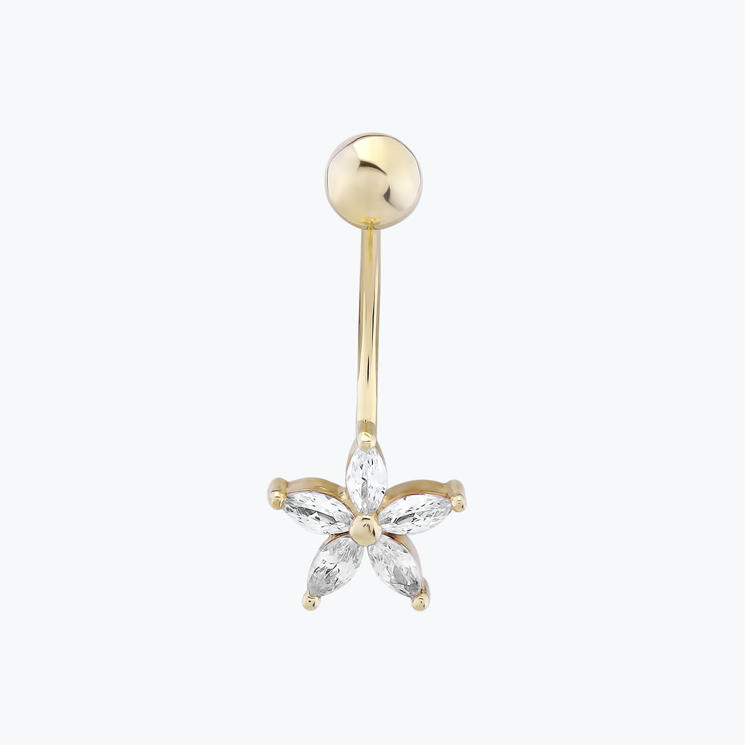 Altın Çiçek Göbek Piercing Altın Çiçek Göbek Piercing