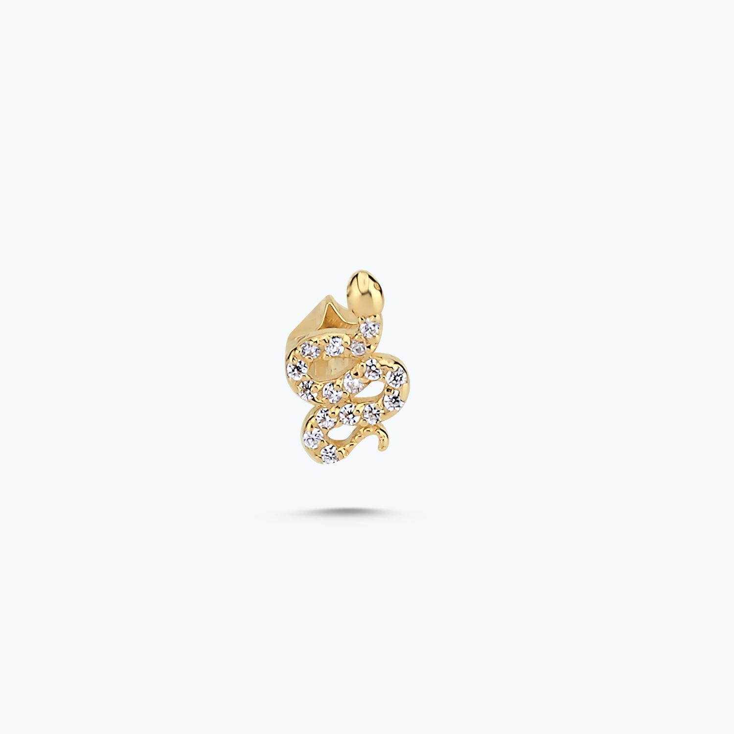 Altın Tragus Yılan Piercing Altın Tragus Yılan Piercing