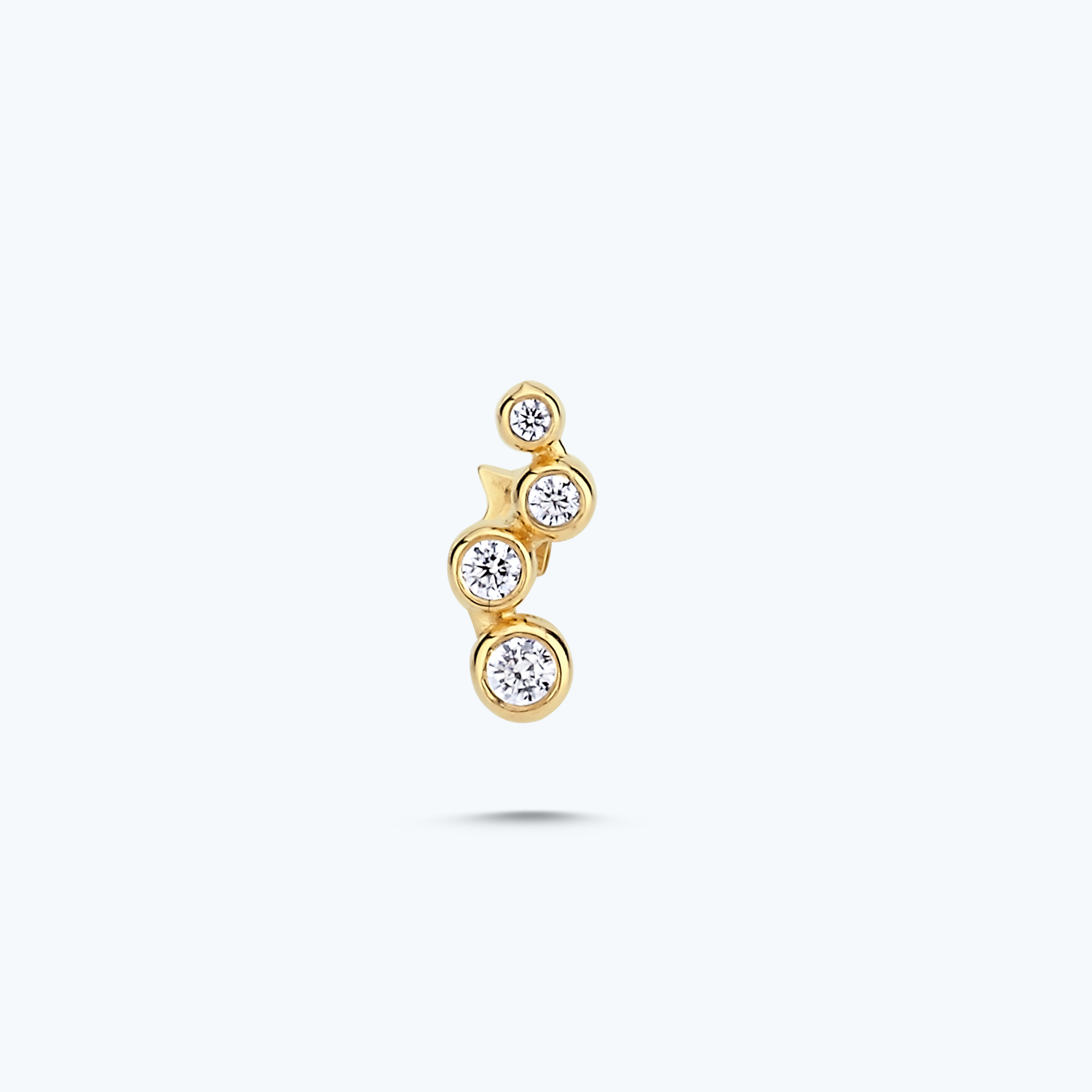 Altın Tragus Taşlı Piercing Altın Tragus Taşlı Piercing