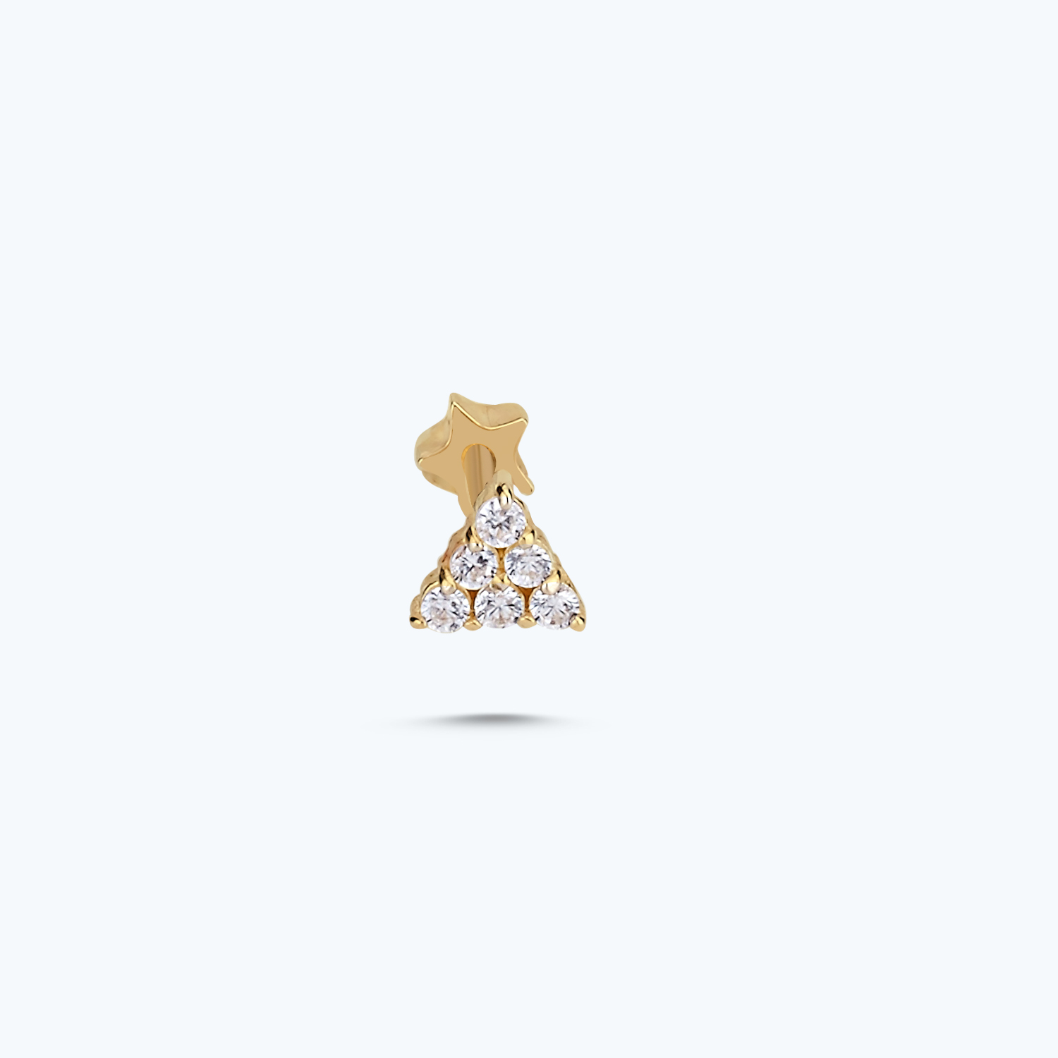 Altın Tragus Üçgen Piercing Altın Tragus Üçgen Piercing
