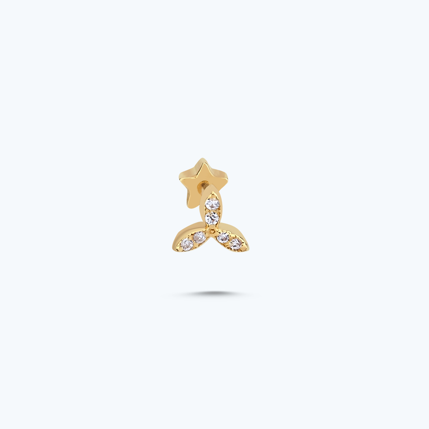 Altın Tragus Rüzgar Gülü Piercing Altın Tragus Rüzgar Gülü Piercing