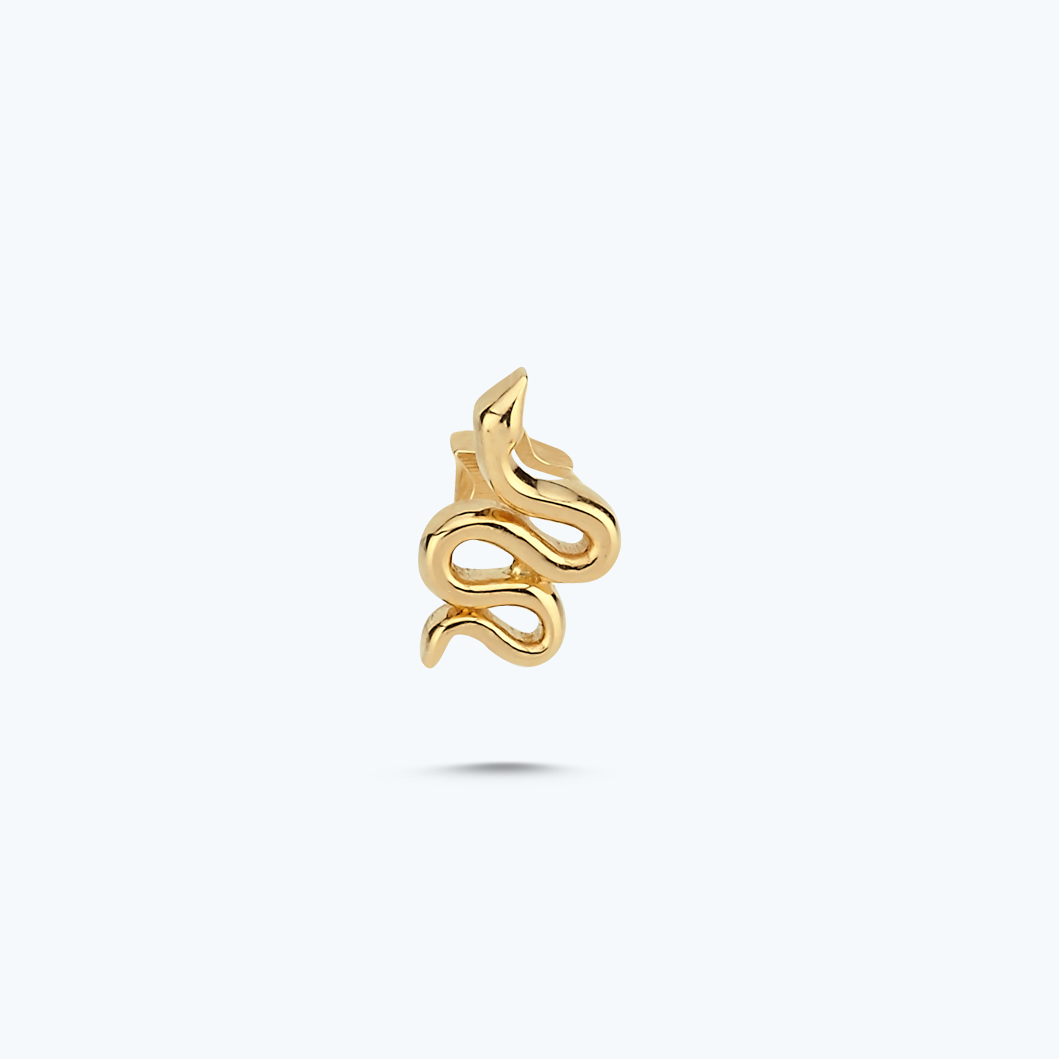 Altın Tragus Yılan Piercing Altın Tragus Yılan Piercing