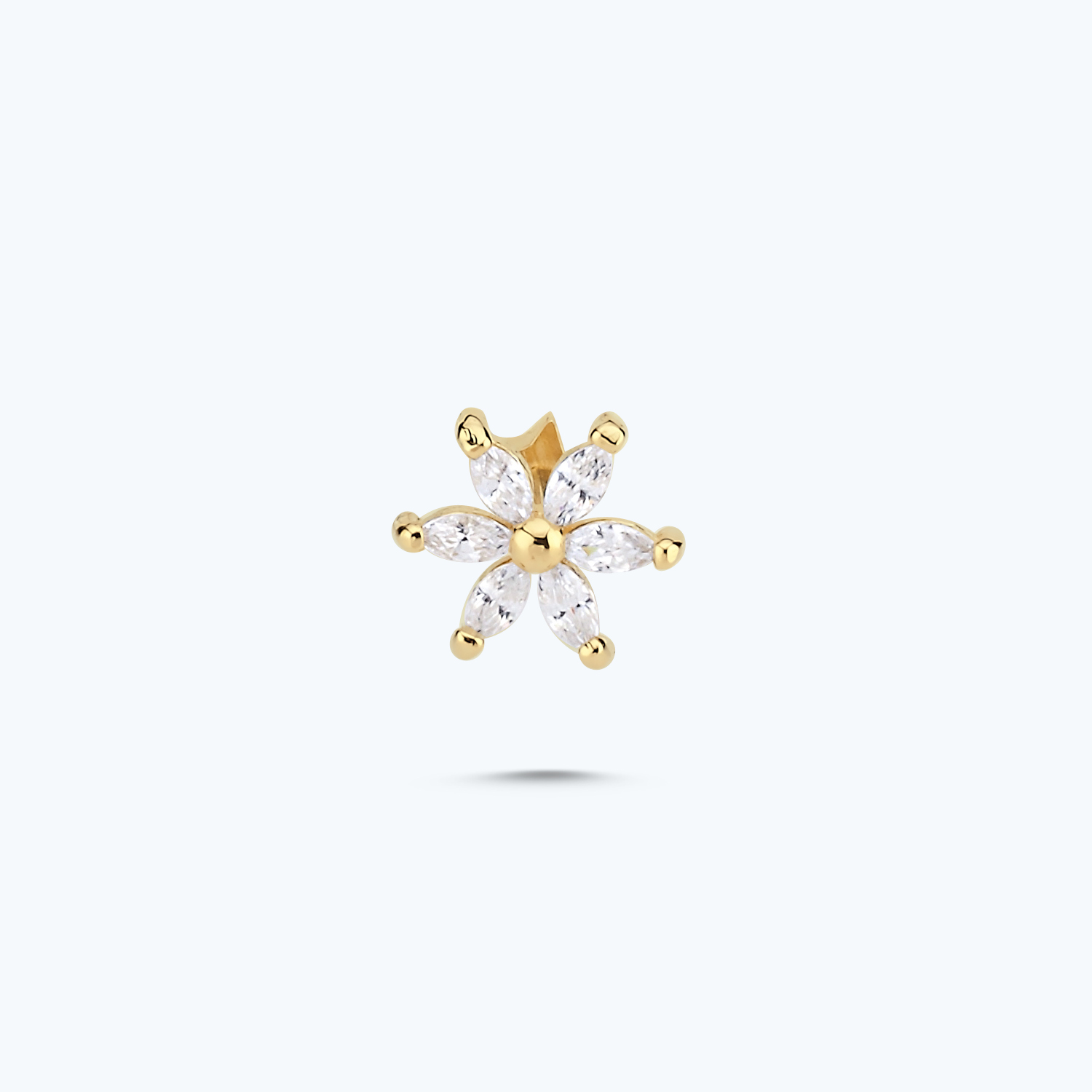 Altın Tragus Çiçek Piercing Altın Tragus Çiçek Piercing