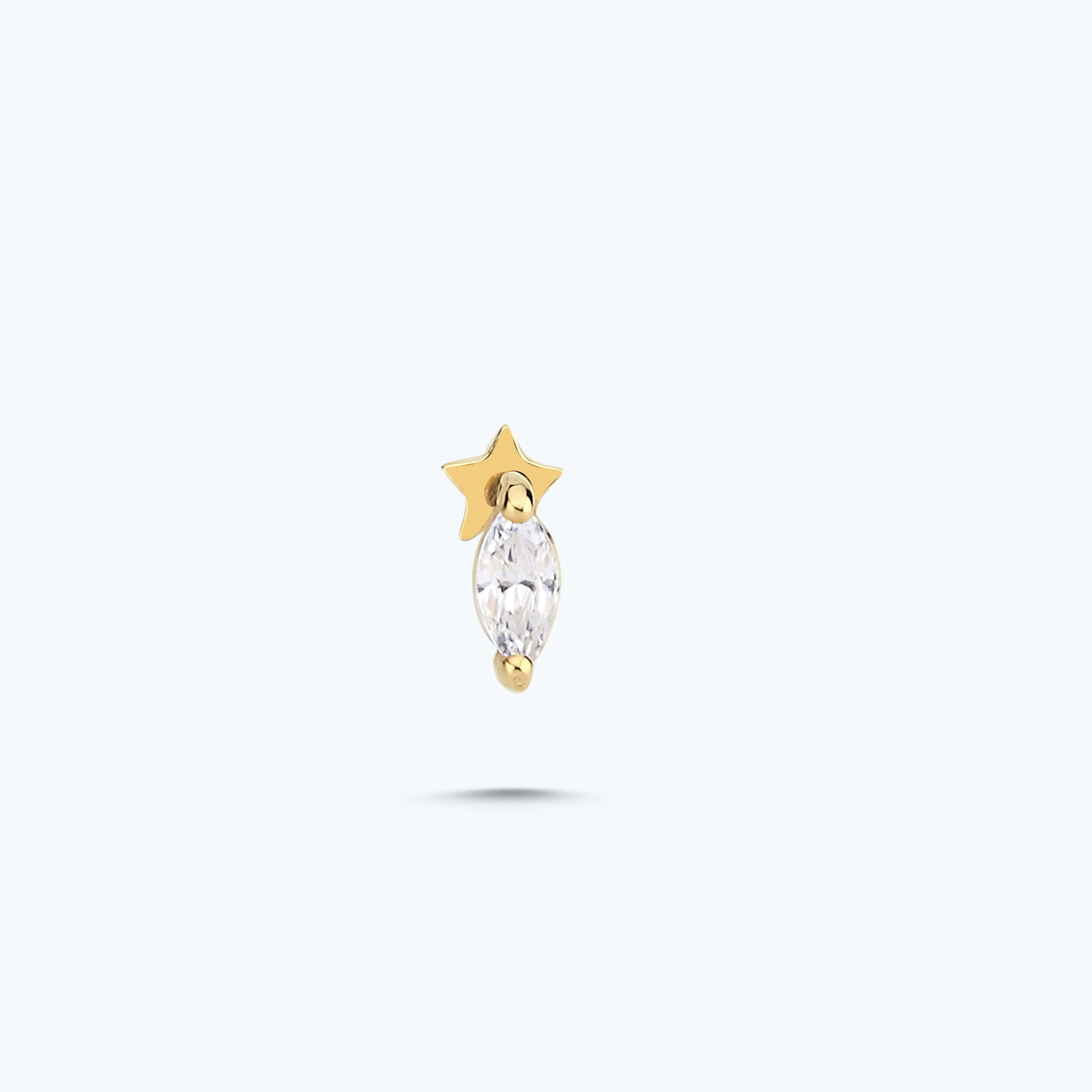 Altın Tragus Taşlı Piercing Altın Tragus Taşlı Piercing