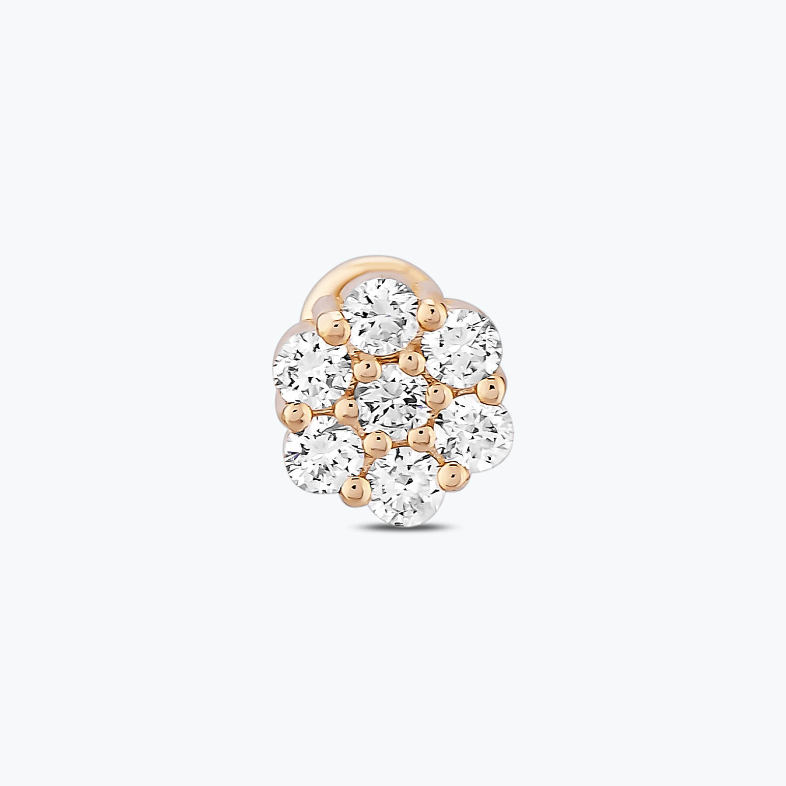 Pırlanta Çiçek Tragus Piercing