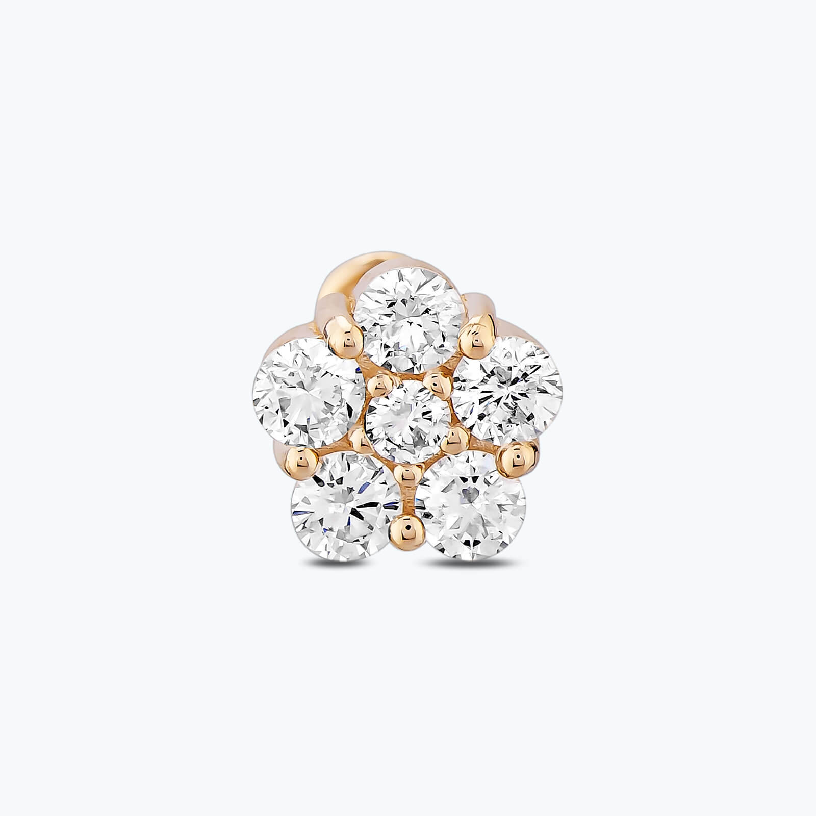 Pırlanta Çiçek Tragus Piercing