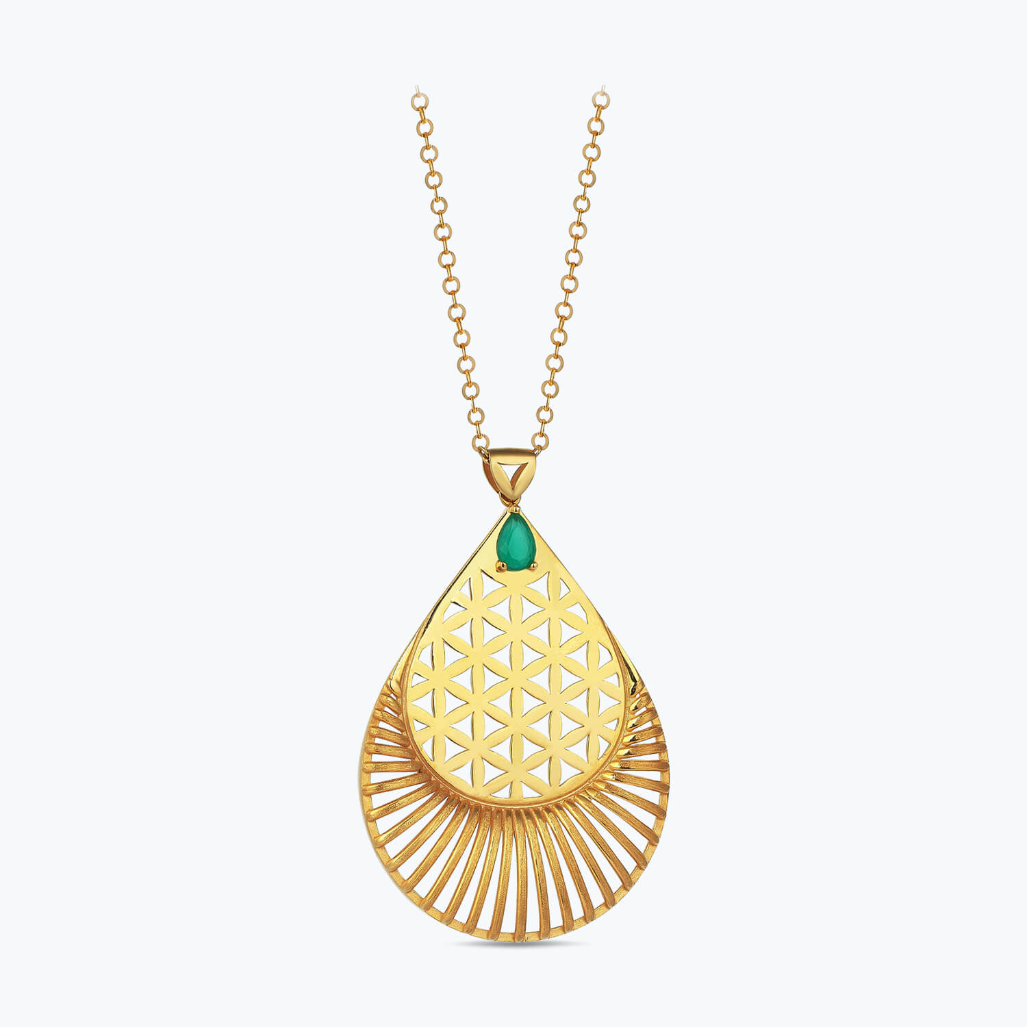 22 Ayar Altın Yaşam Çiçeği Kolye