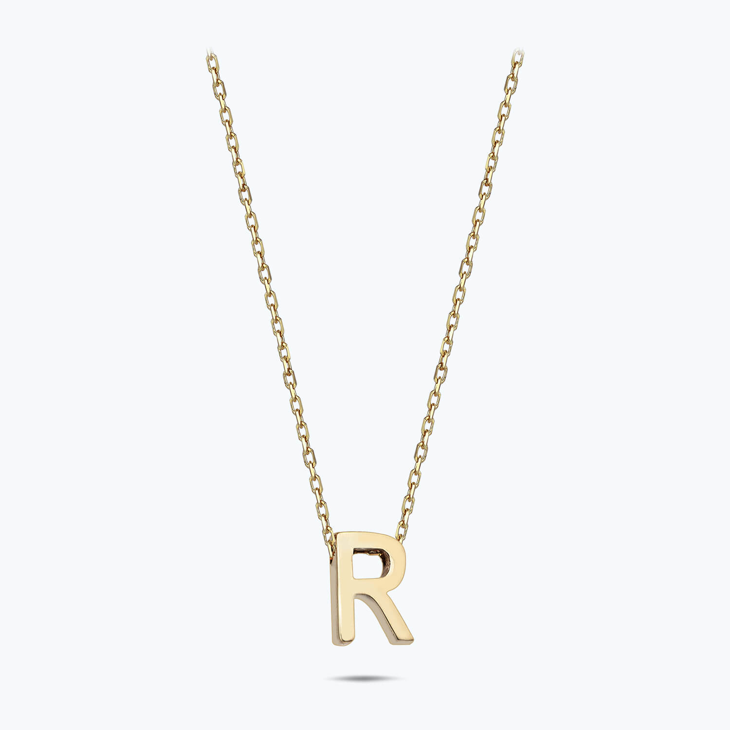 Altın R Harfi Kolye