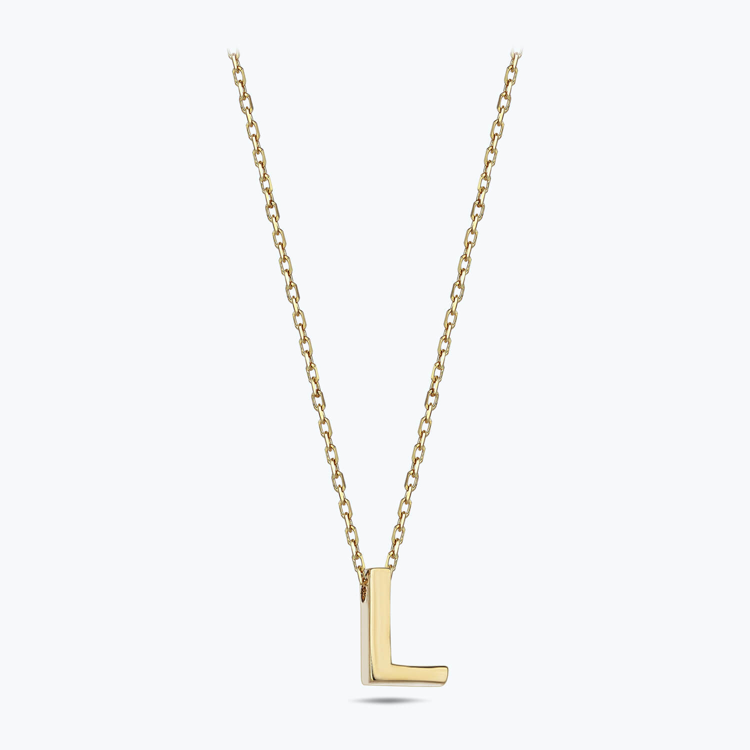 Altın L Harfi Kolye