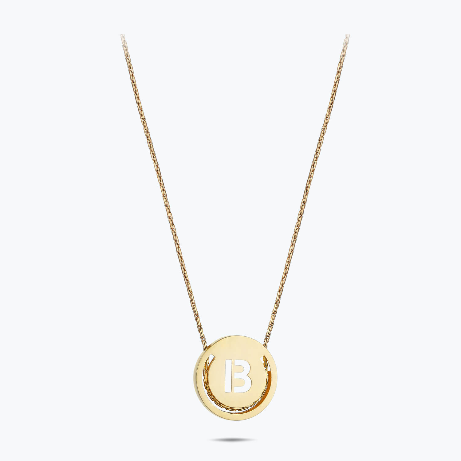 Altın B Harfi Kolye
