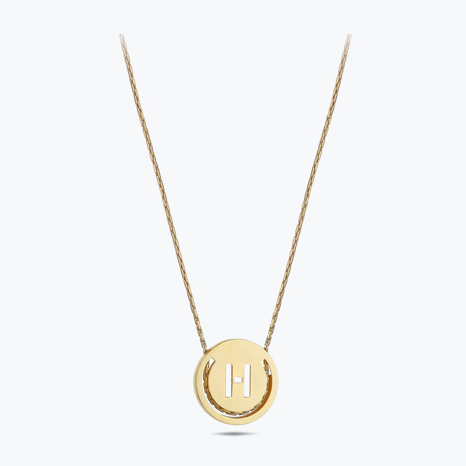 Altın H Harfi Kolye