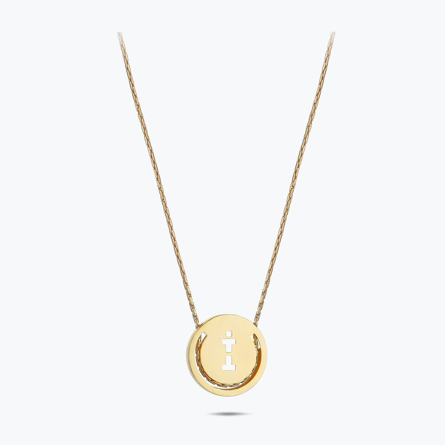 Altın İ Harfi Kolye