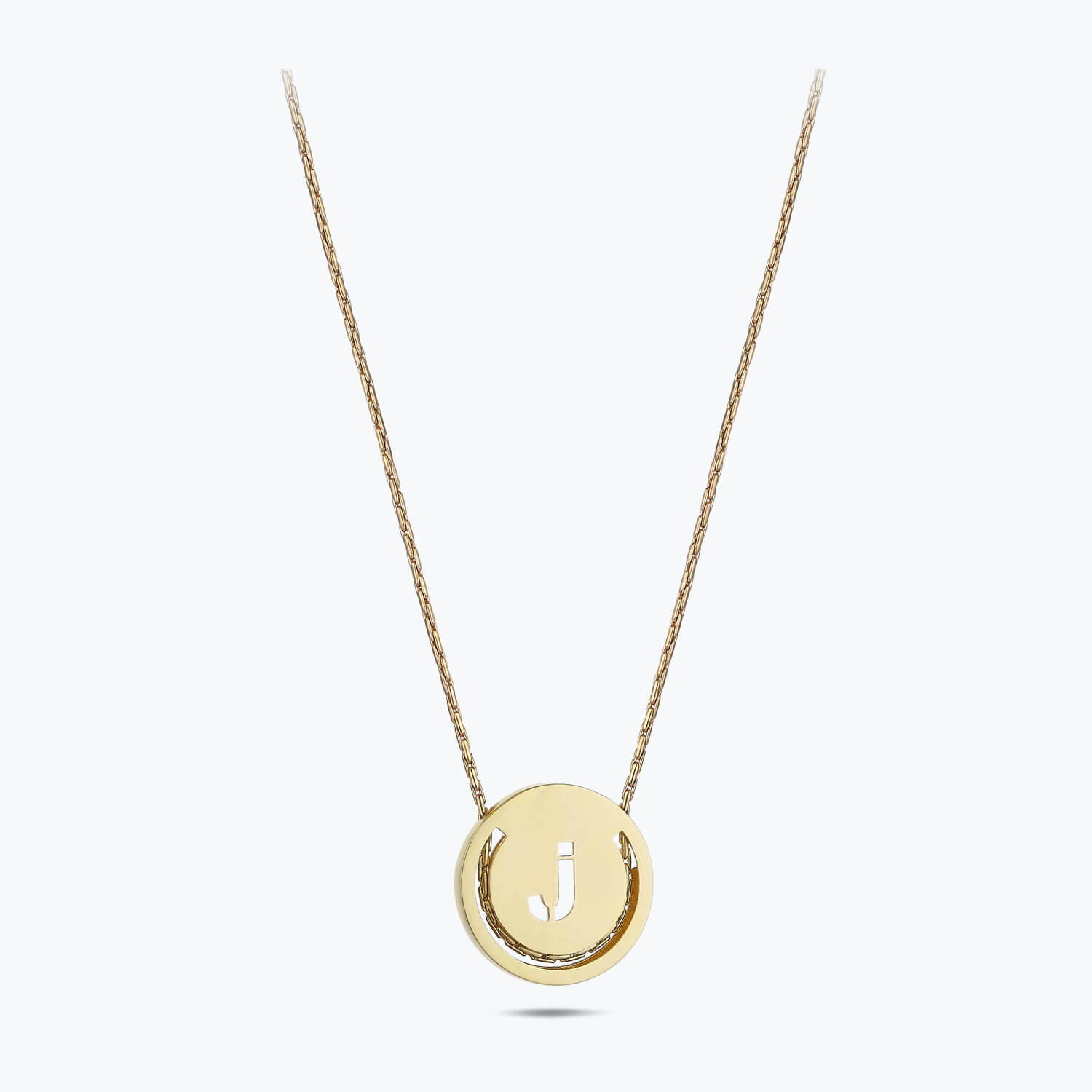 Altın J Harfi Kolye
