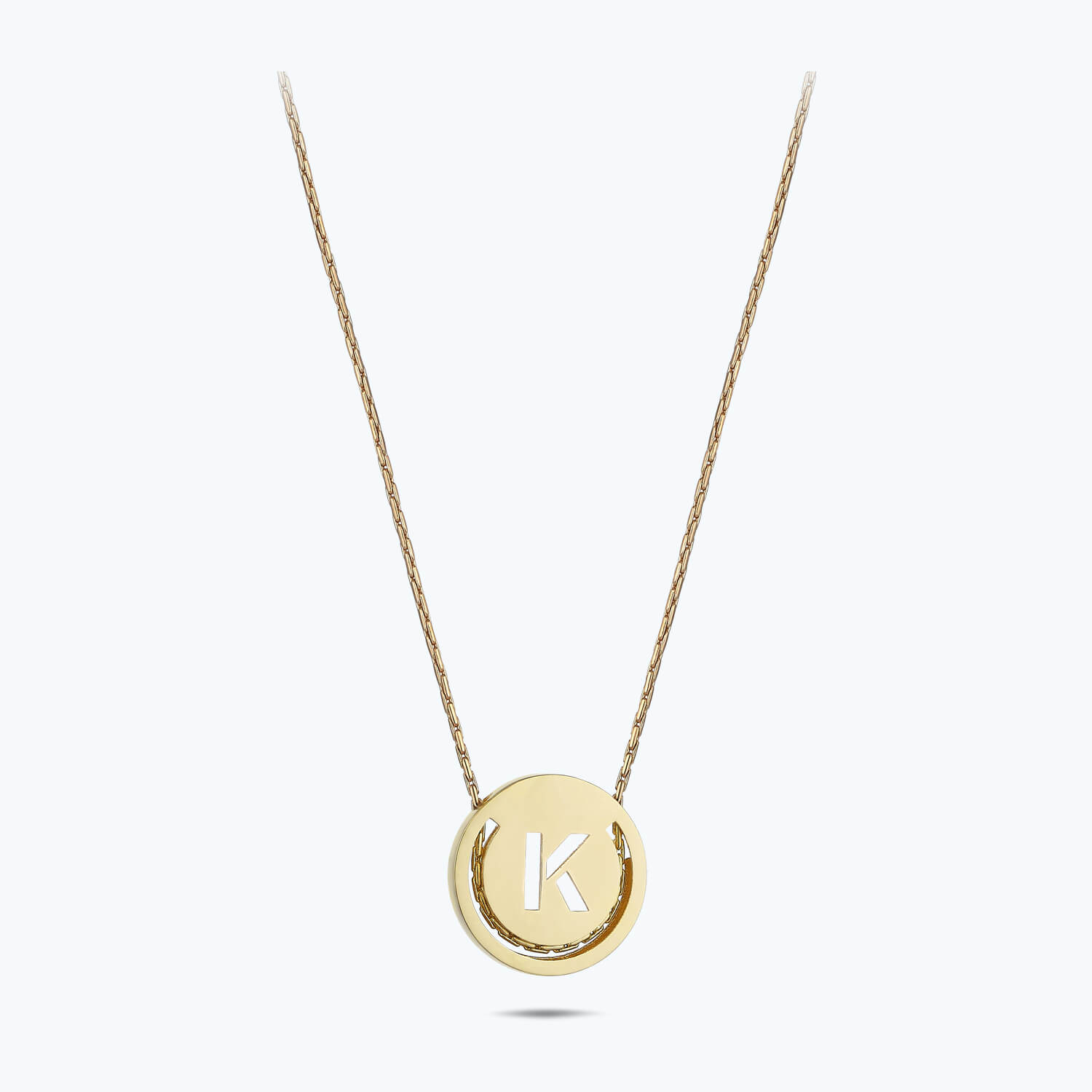 Altın K Harfi Kolye