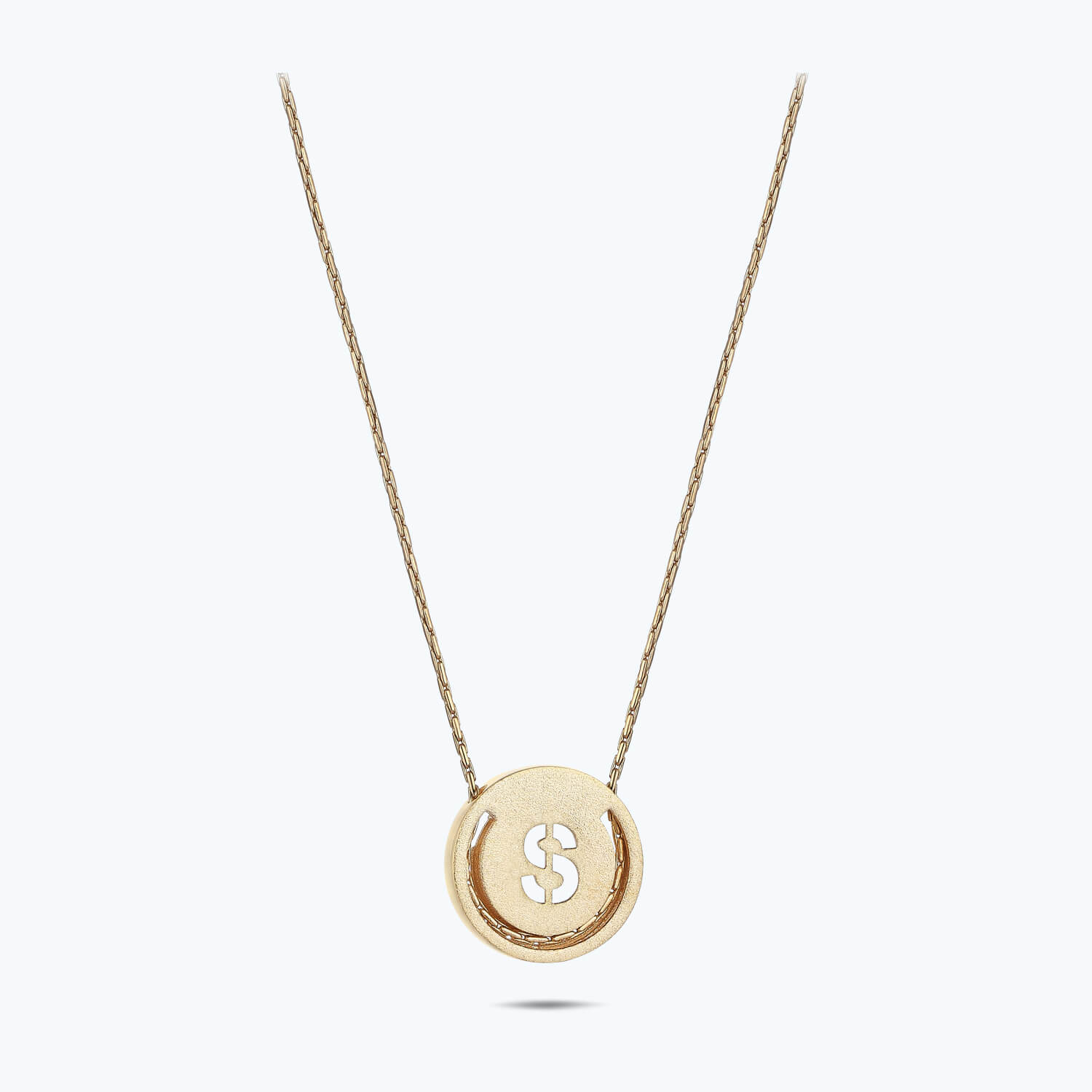 Altın S Harfi Kolye