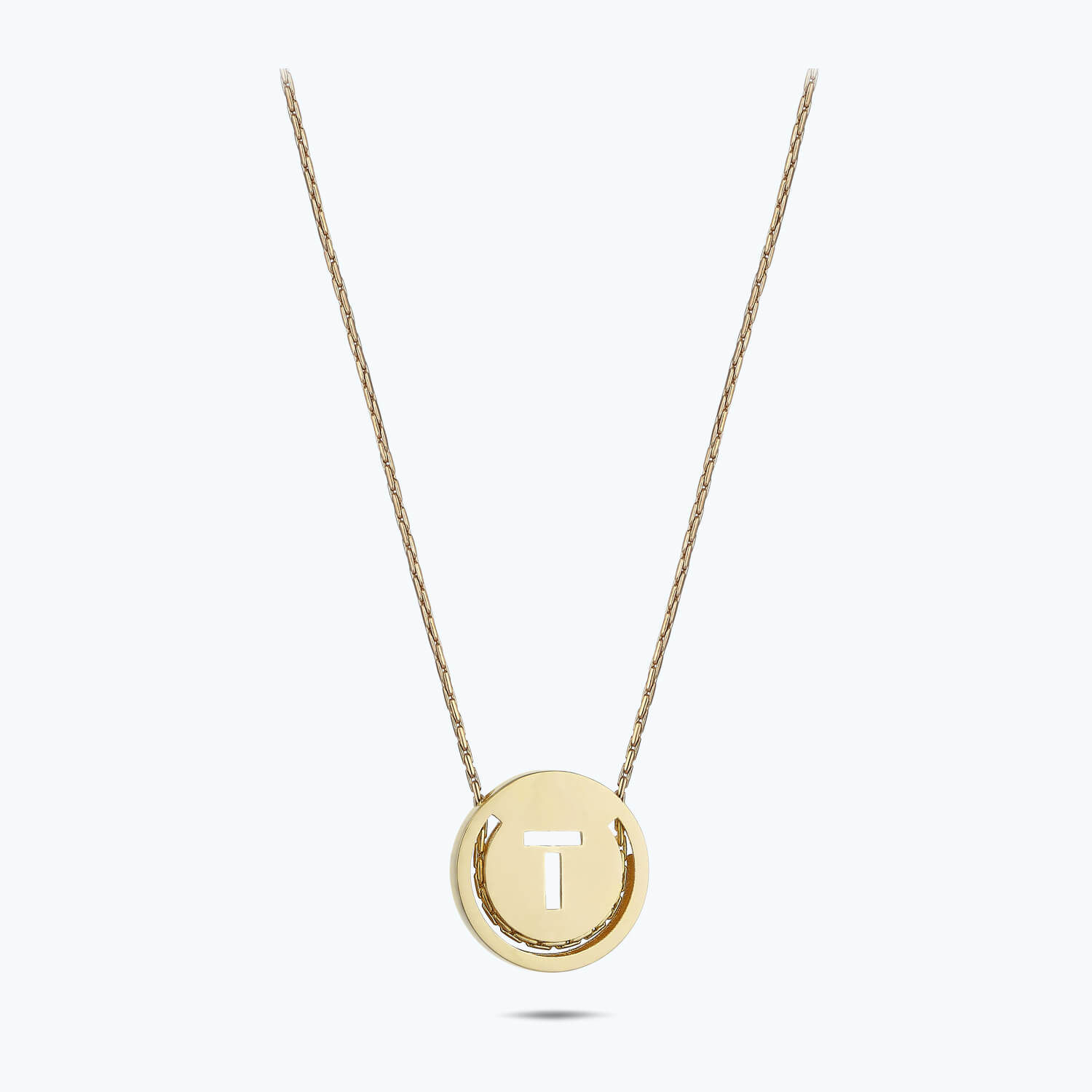 Altın T Harfi Kolye