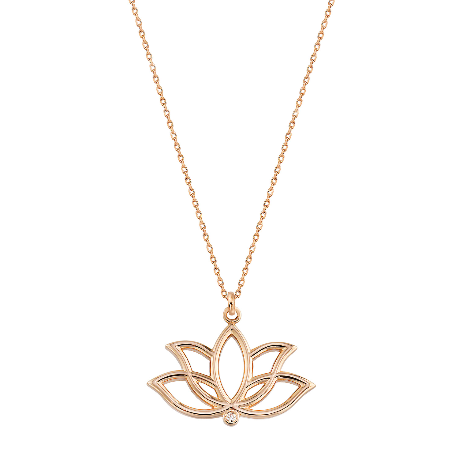 Altın Lotus Kolye Altın Lotus Kolye