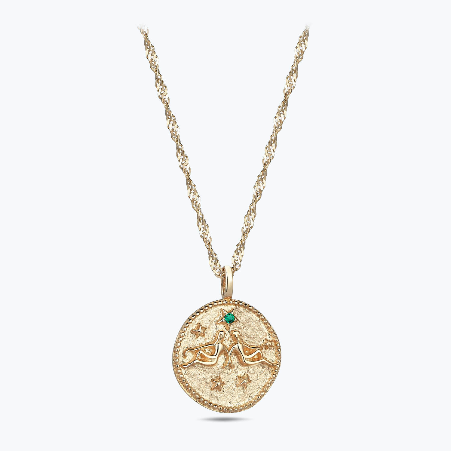 Altınbaş Burç İkizler Kolye