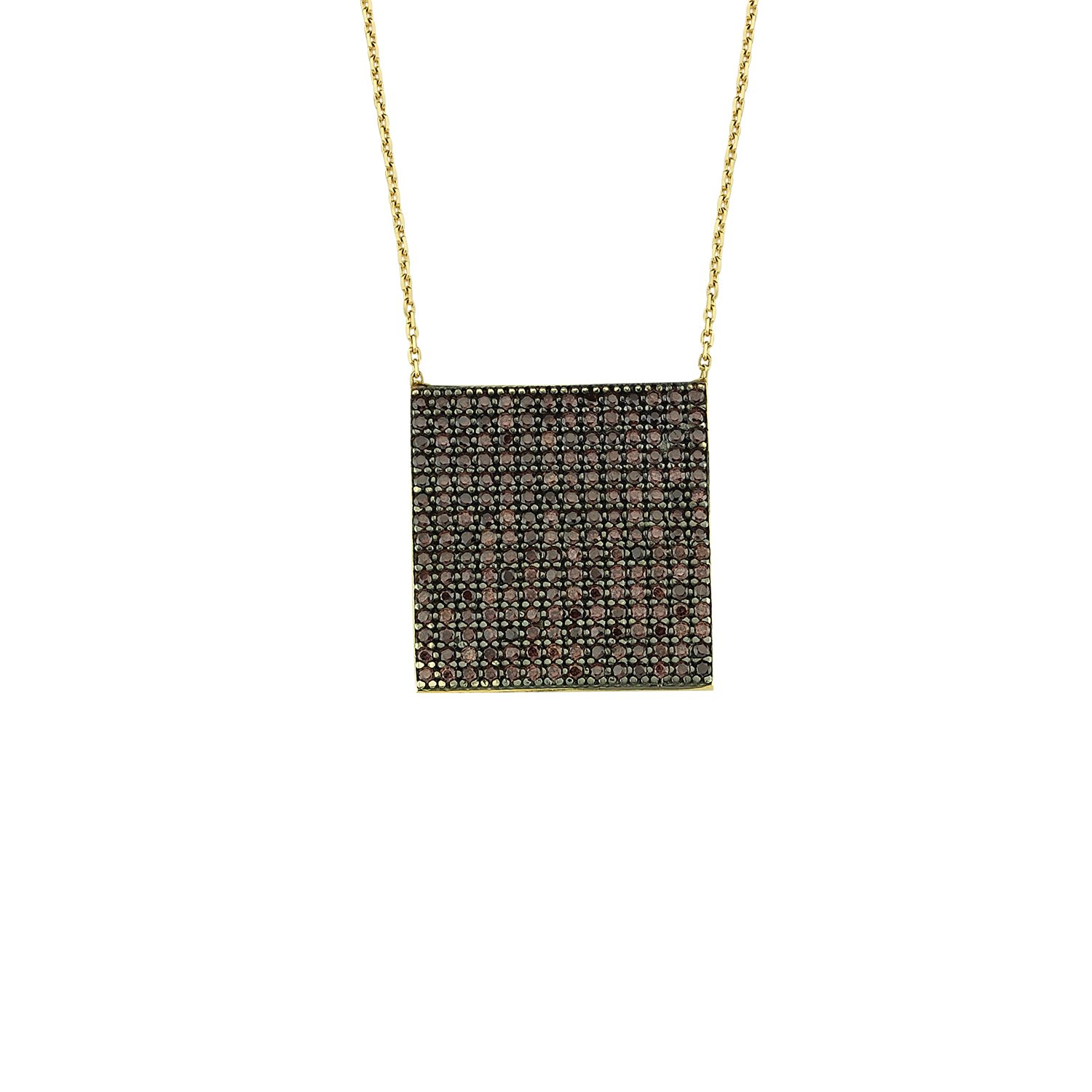 Siyah Taşlı Altın Kolye