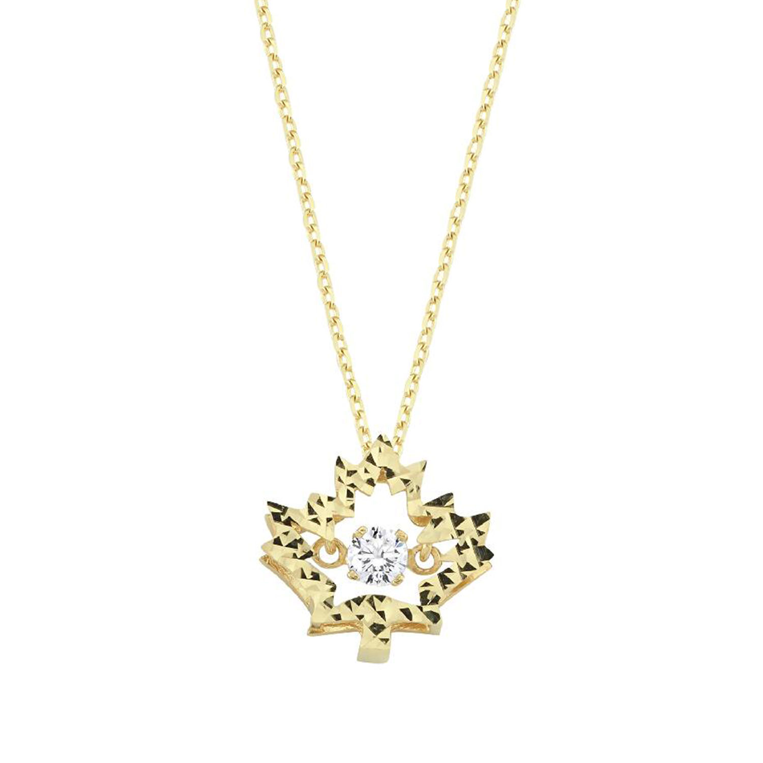 Altın Çınar Kolye