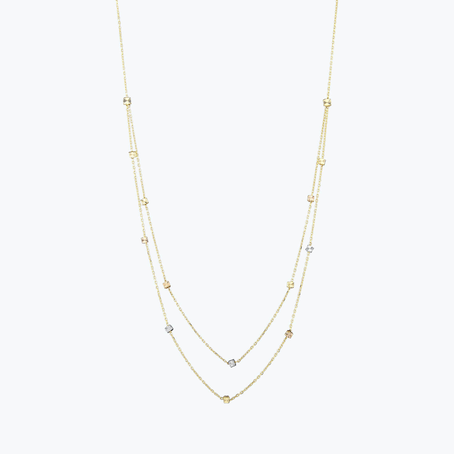 Çift Zincirli Altın Kolye