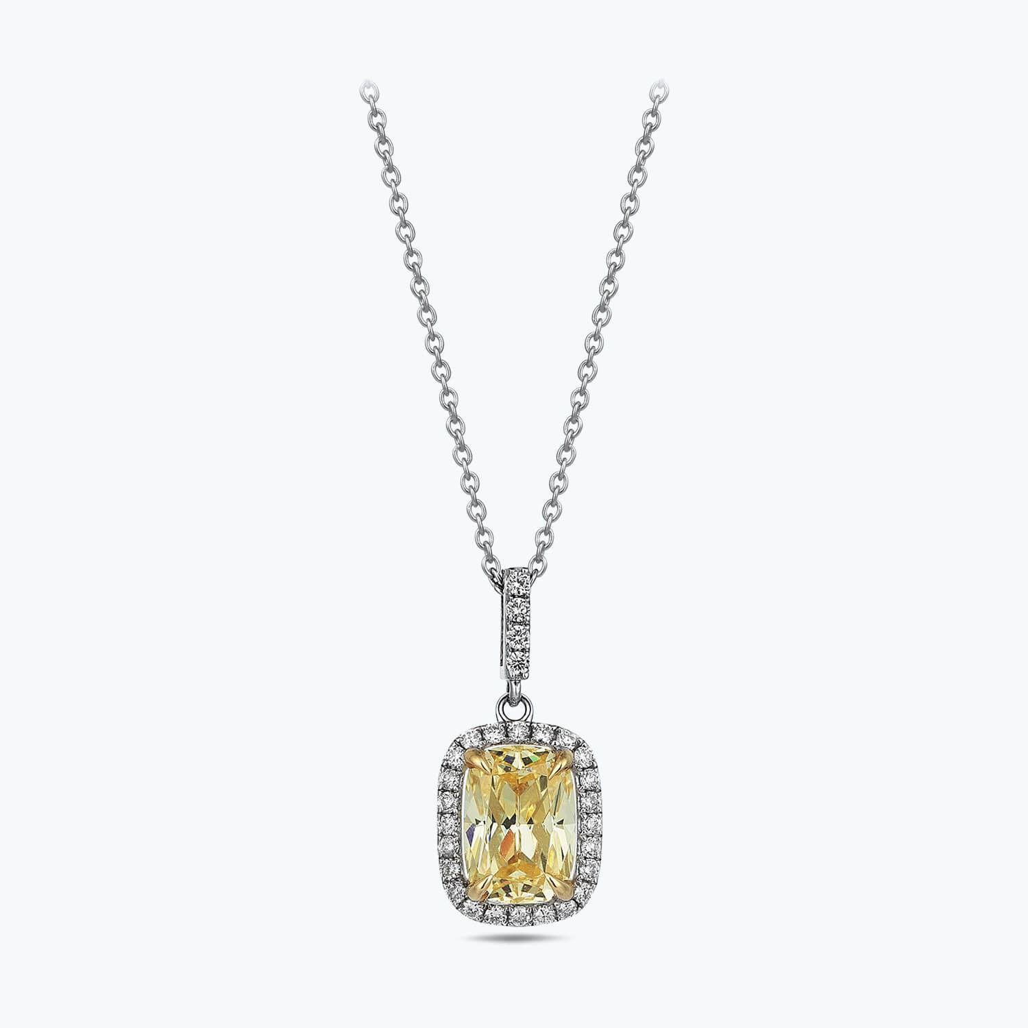 Pırlanta Sarı Topaz Kolye Pırlanta Sarı Topaz Kolye