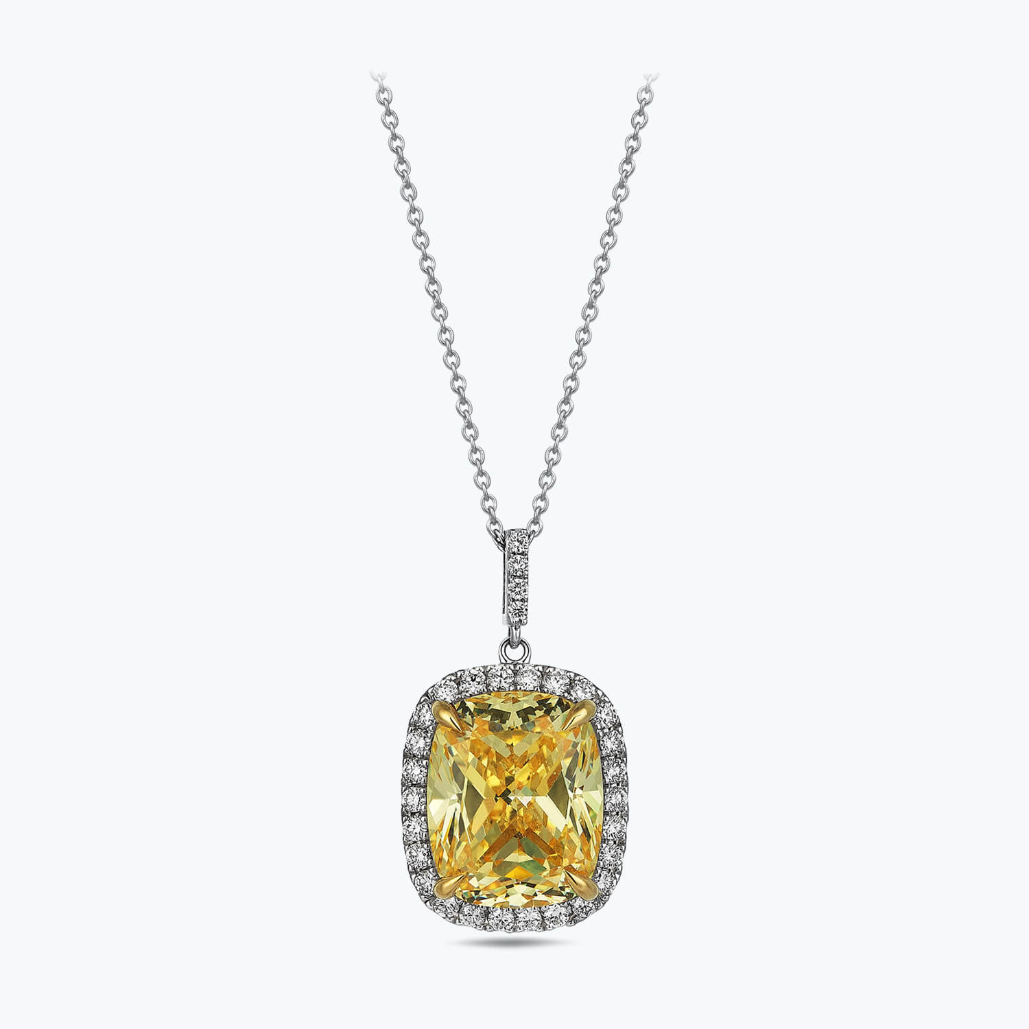 Pırlanta Sarı Topaz Kolye Pırlanta Sarı Topaz Kolye
