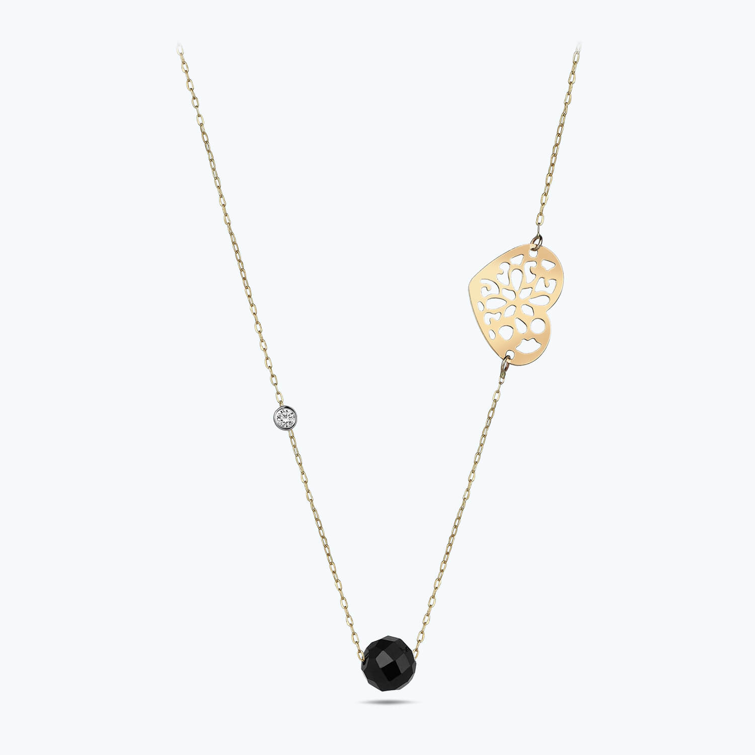 Pırlanta Kalp Kolye Pırlanta Kalp Kolye