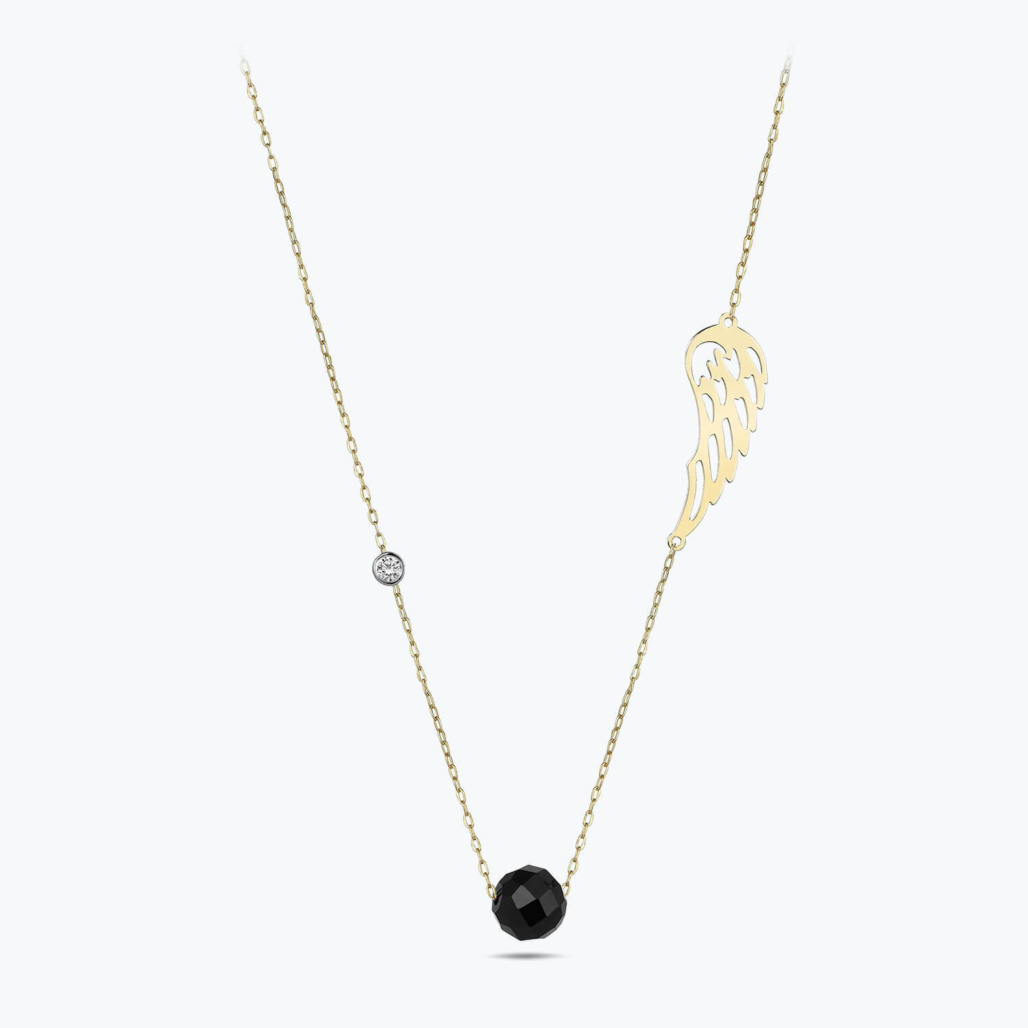 Pırlantalı Kanat Kolye