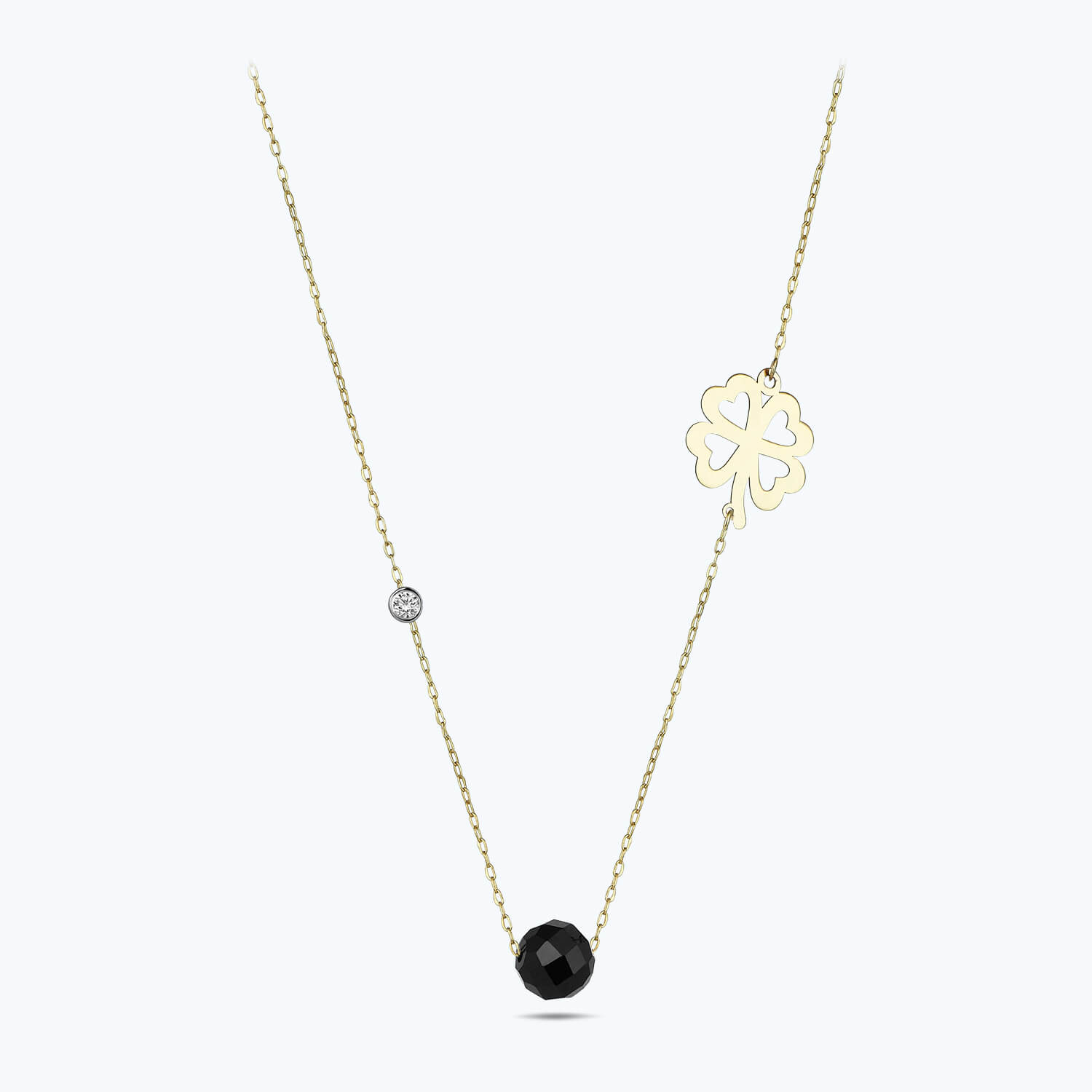 Pırlanta Yonca Kolye