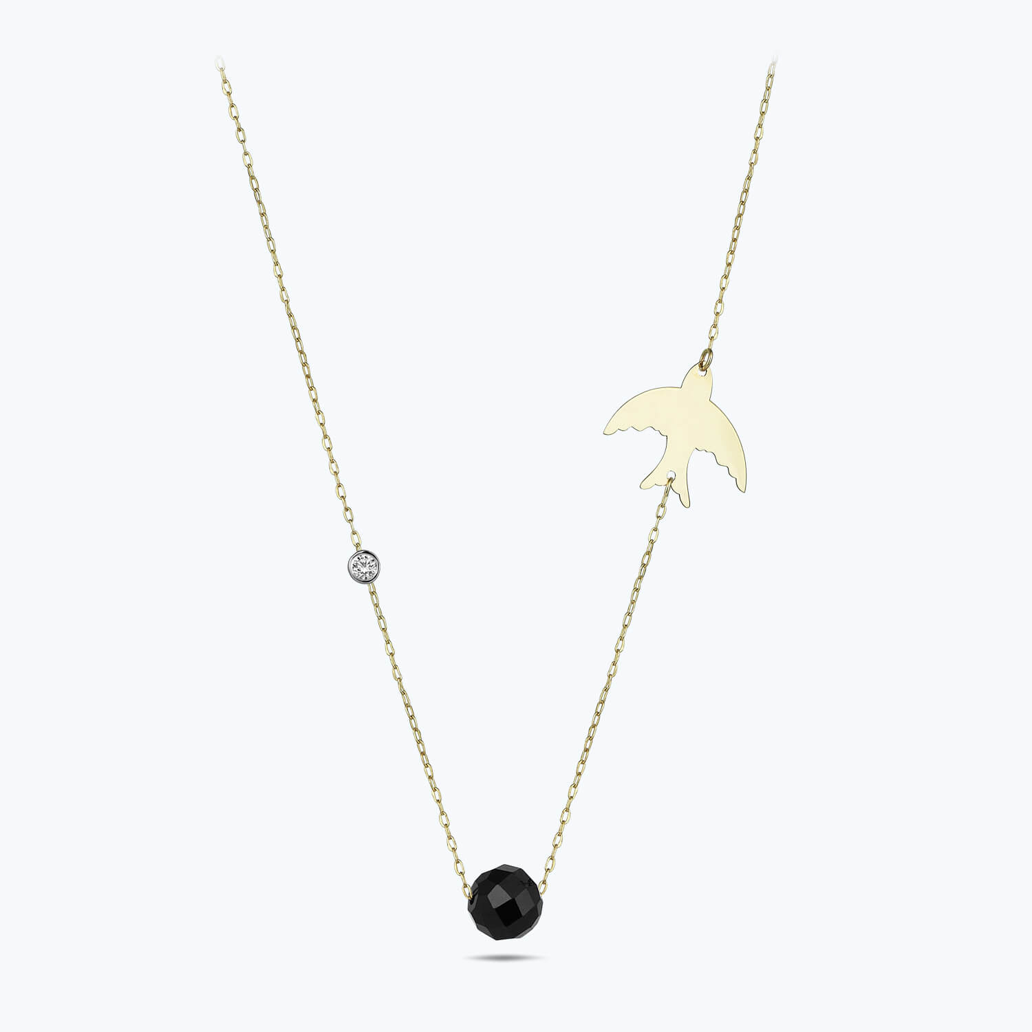 Pırlanta Kırlangıç Kolye