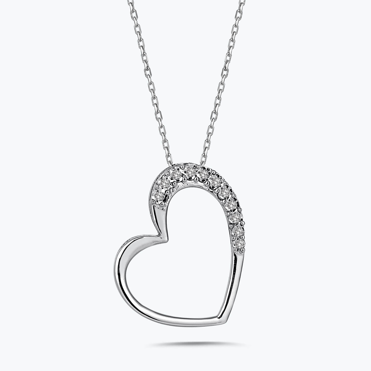 Pırlanta Kalp Kolye