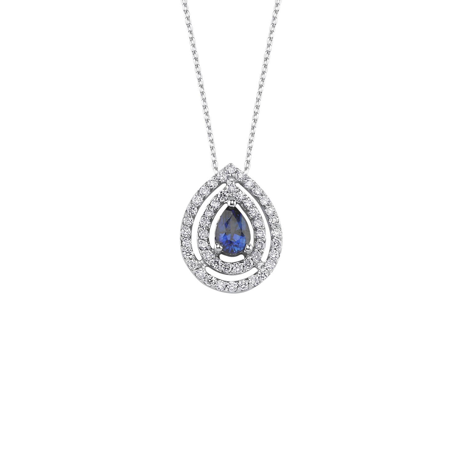 Pırlanta Safir Kolye