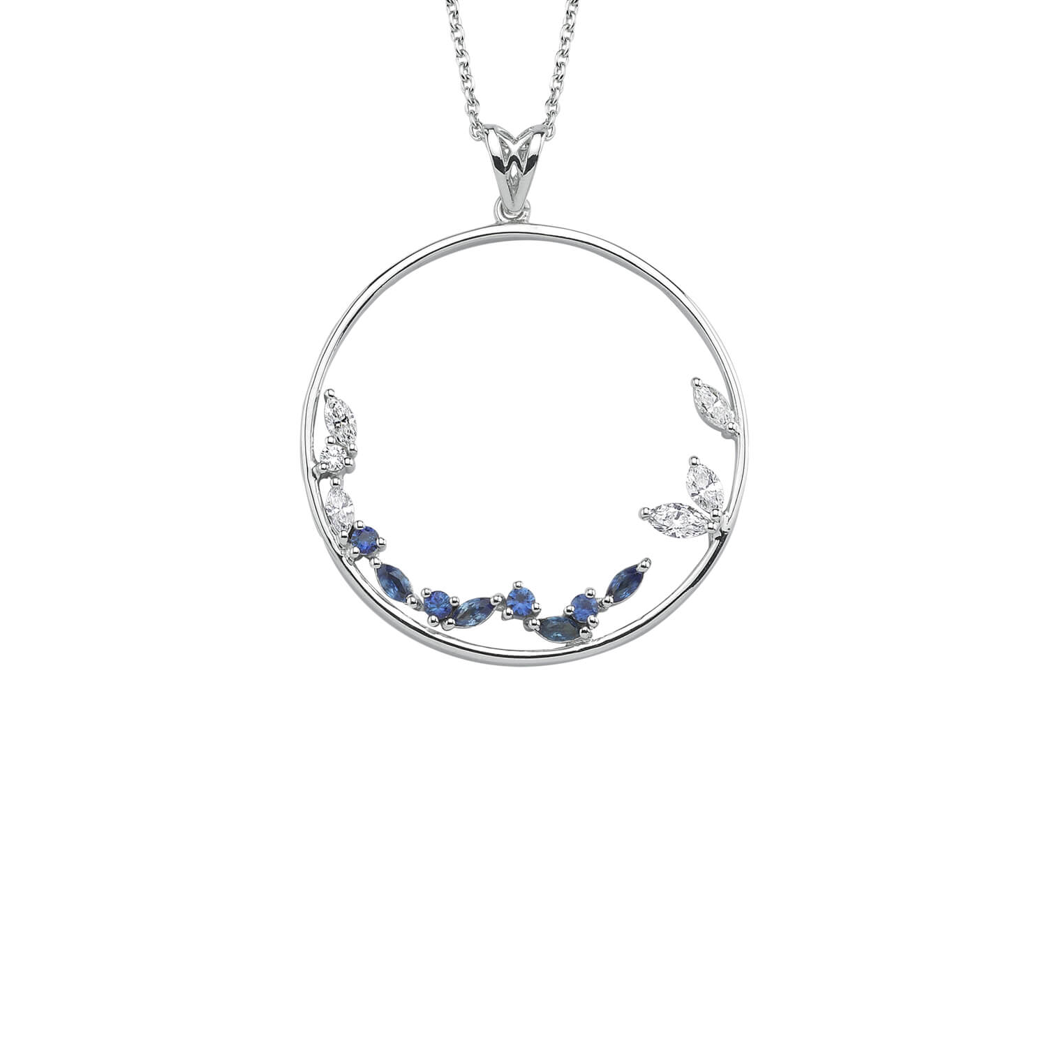 Pırlanta Safir Kolye