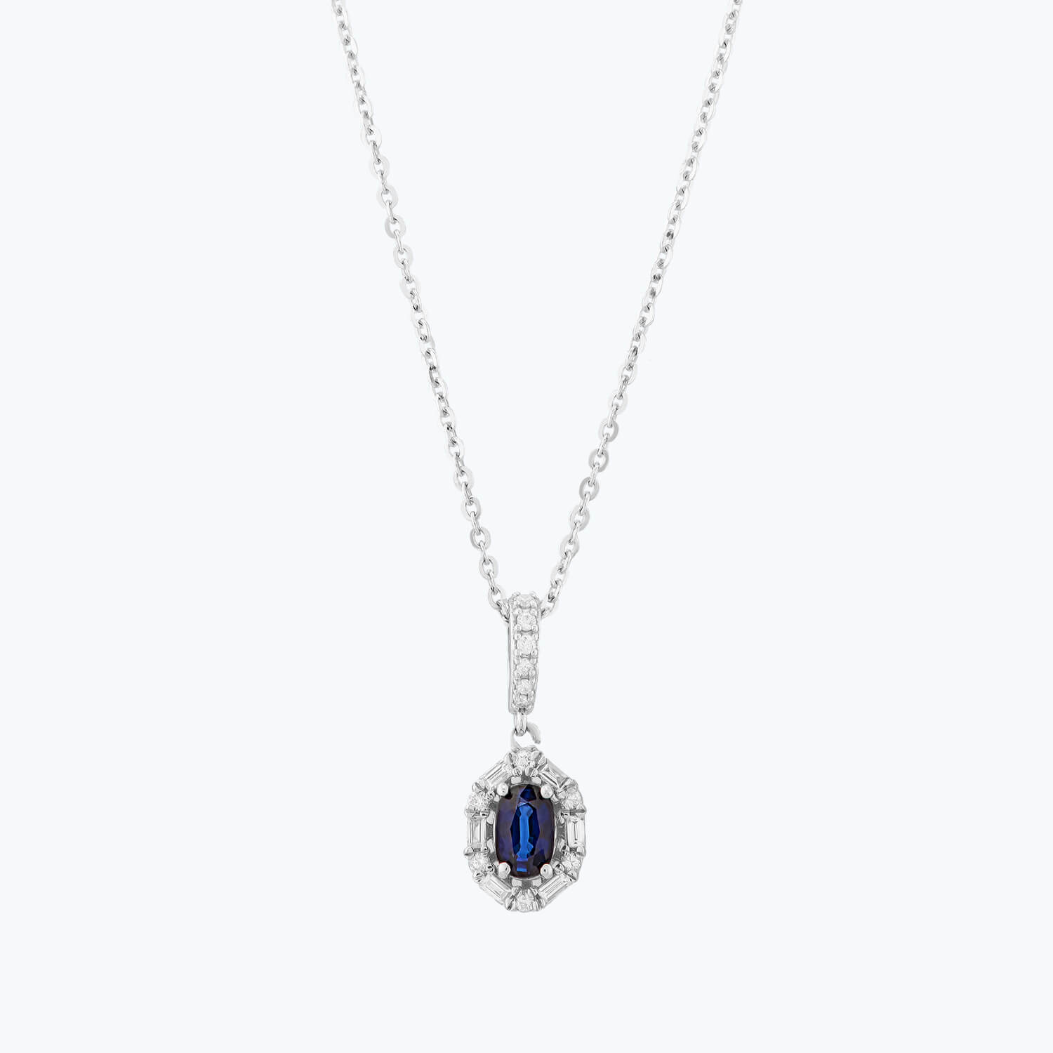 Pırlanta Safir Kolye