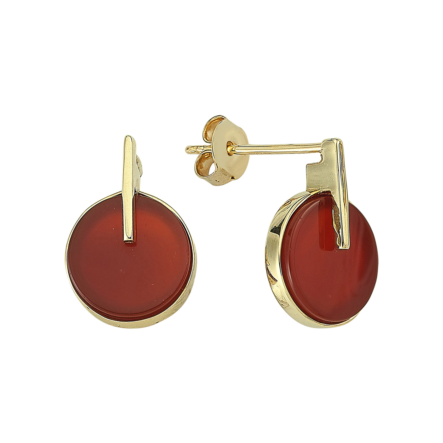 Agat Taşlı Altın Küpe Agat Taşlı Altın Küpe