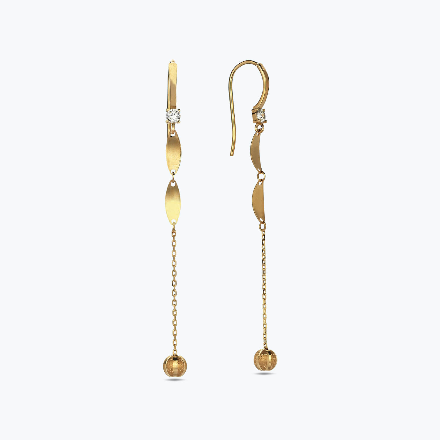 Altın Sallantılı Küpe